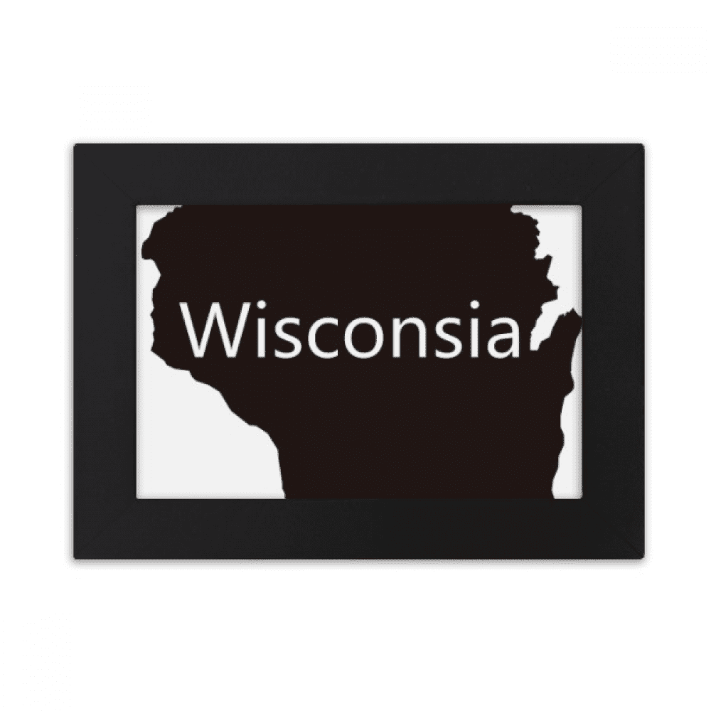wisconsin ameusa map outline desktop photo frame ornaments picture art ...