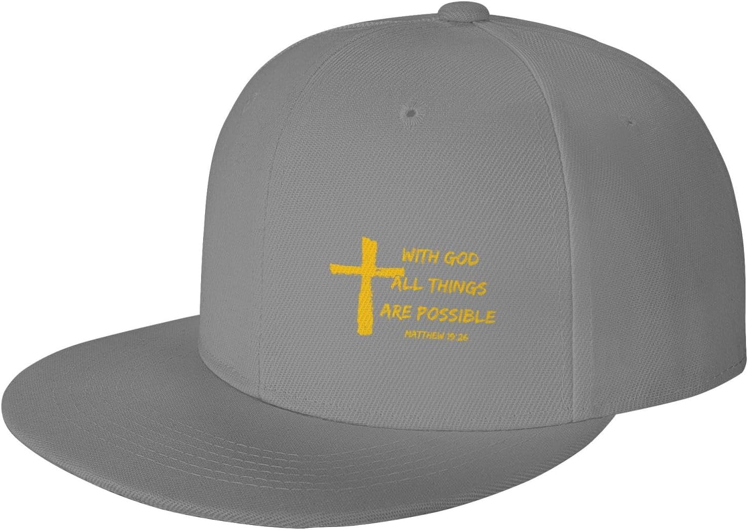 with God All Things are Possible Flat Brim Bill Hat Matthew 19:26 ...