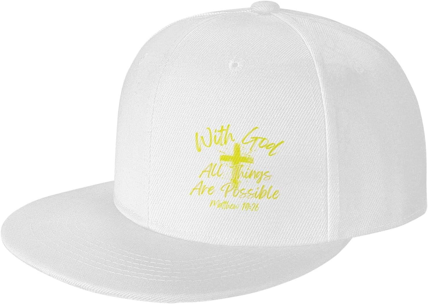 with God All Things are Possible Flat Brim Bill Hat Matthew 19:26 ...