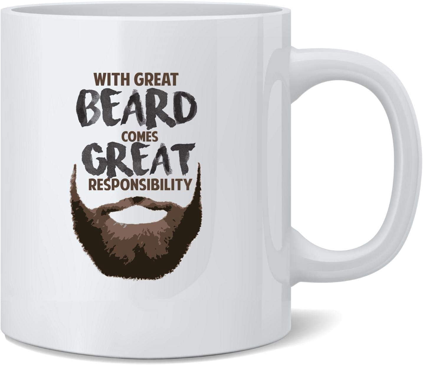 with Great Beard Comes Great Responsibility Ceramic Coffee Mug Tea Cup ...
