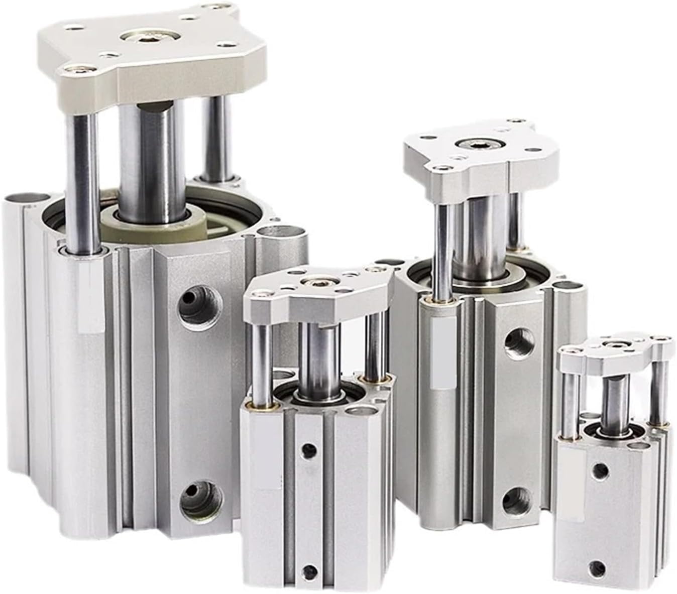 with Magnet Thin AIR Cylinder Double Acting Guide Rod Compact Pneumatic ...