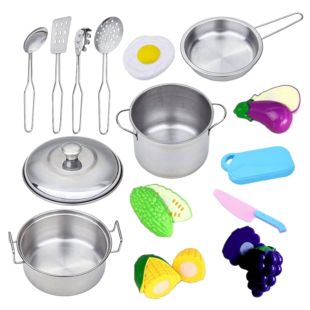 with Pots and Pans Cookware ,Vegetables,Fruits and Kitchen Utensil Set ...