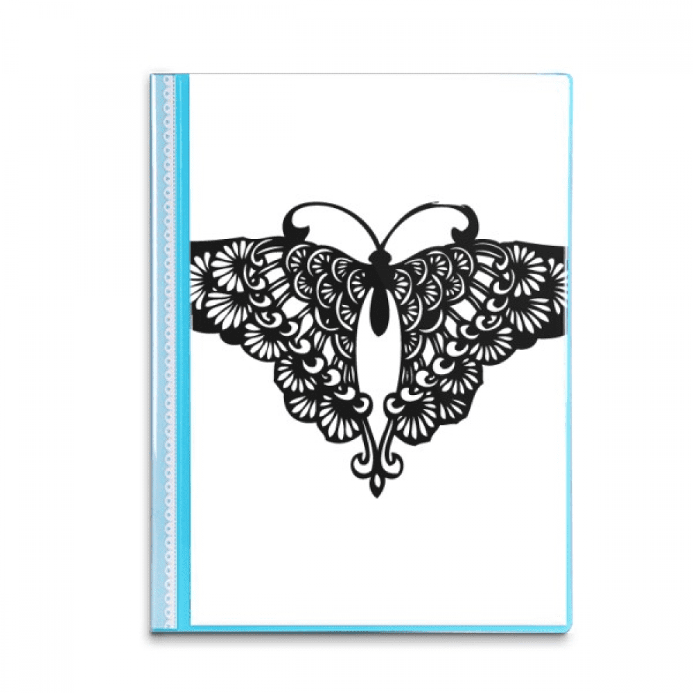 with Ruffle Wing Outline Book Sheet Protectors Portfolio Binder Folder ...