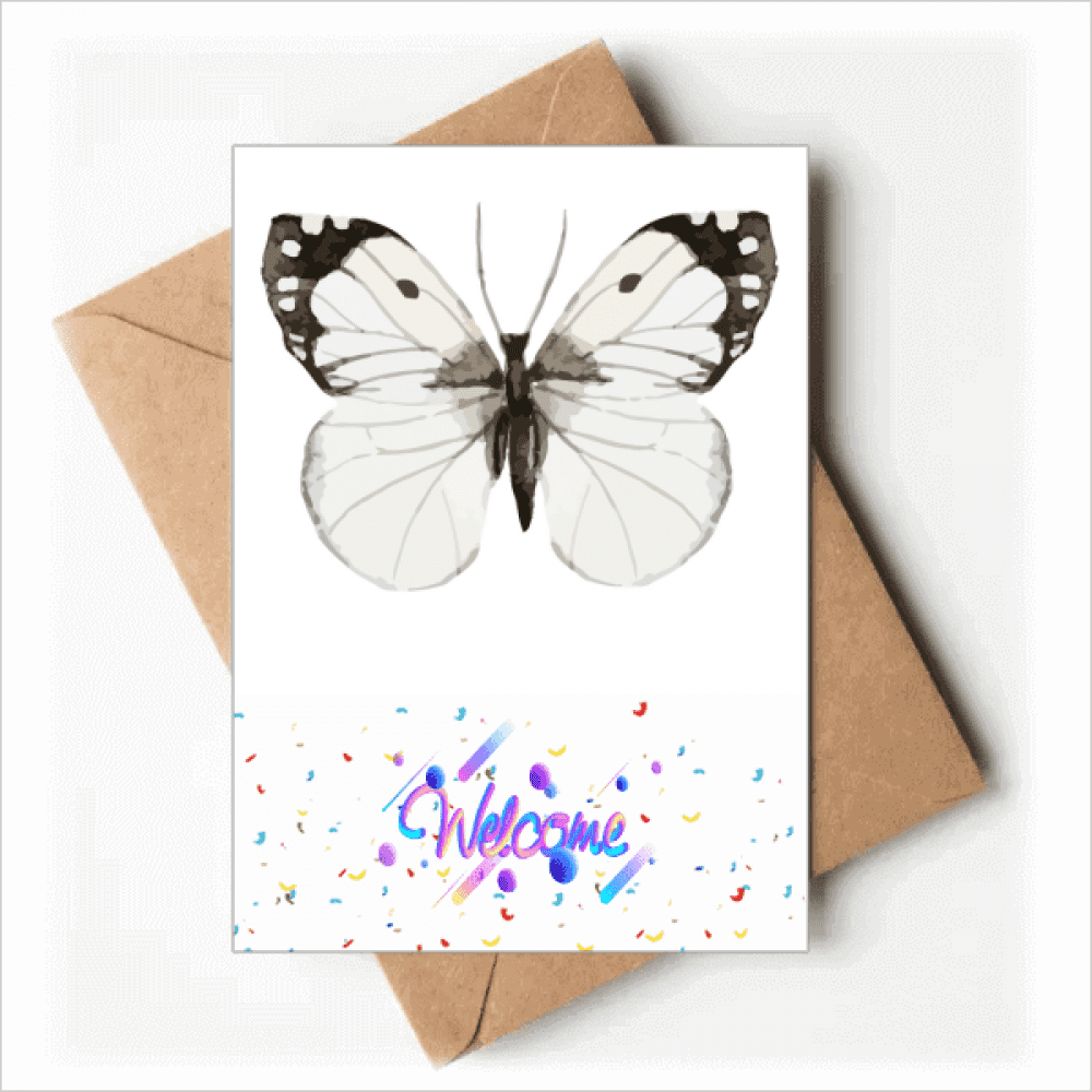 with White Dark Wings Welcome Back Greeting Cards Envelopes Blank ...