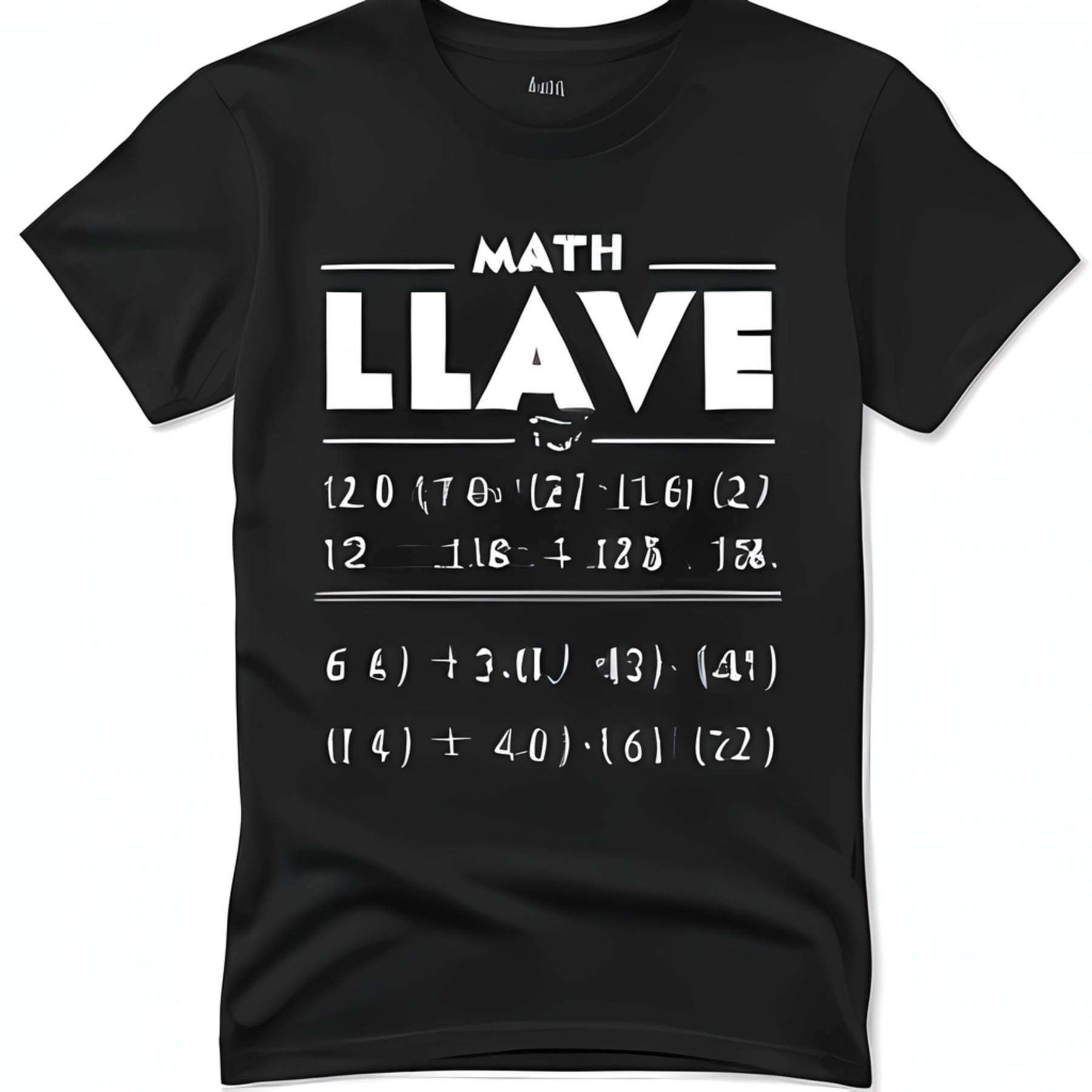 with our 'Digital Math Flavor' Black T-Shirt featuring bold white text ...