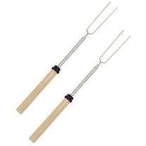 Marshmallow Roasting Sticks- Extendable Barbecue Forks-32-Inch Telescopic Sticks with Wooden ...