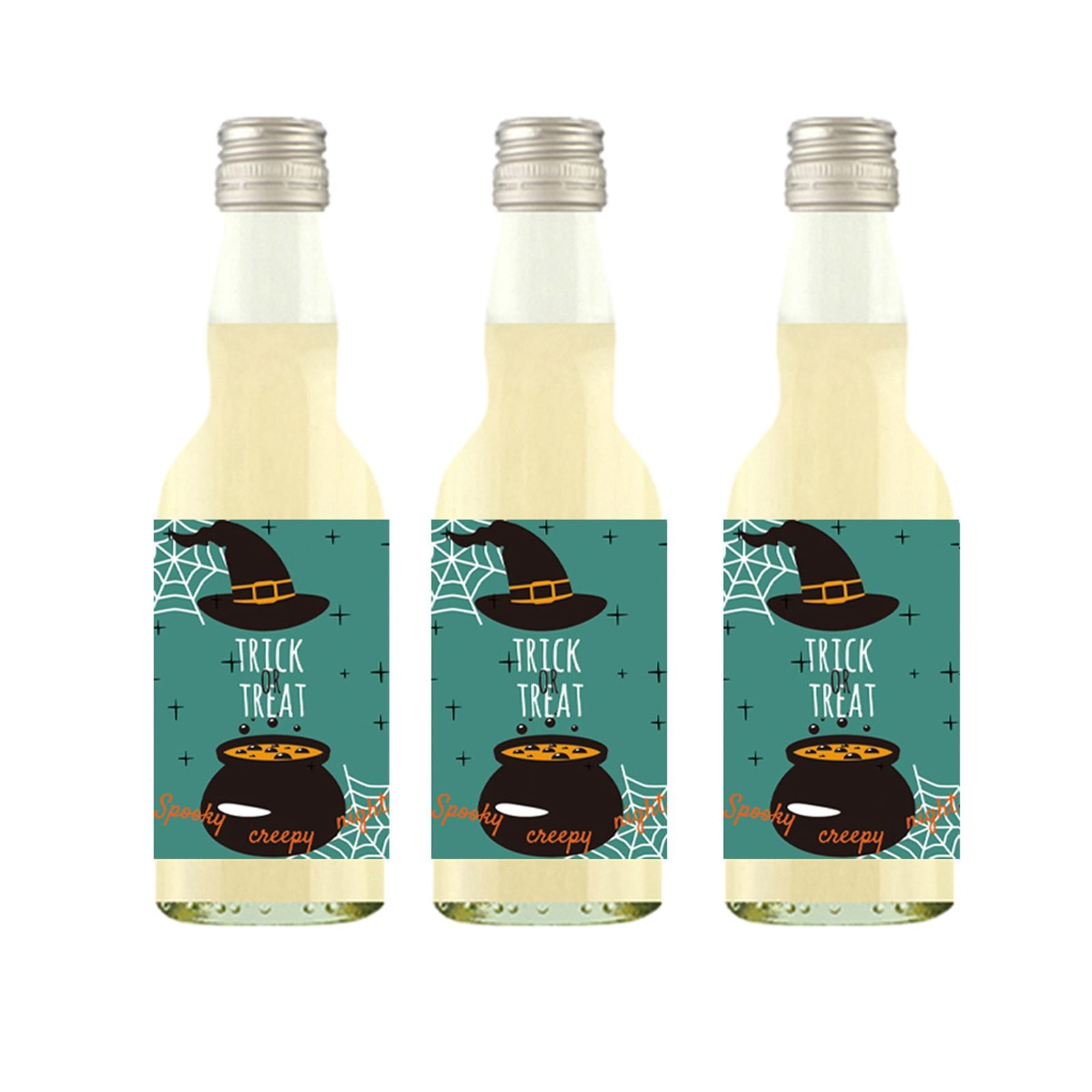 witspace 24 pcs Halloween Wine Bottle Labels, Waterproof Wine Labels ...