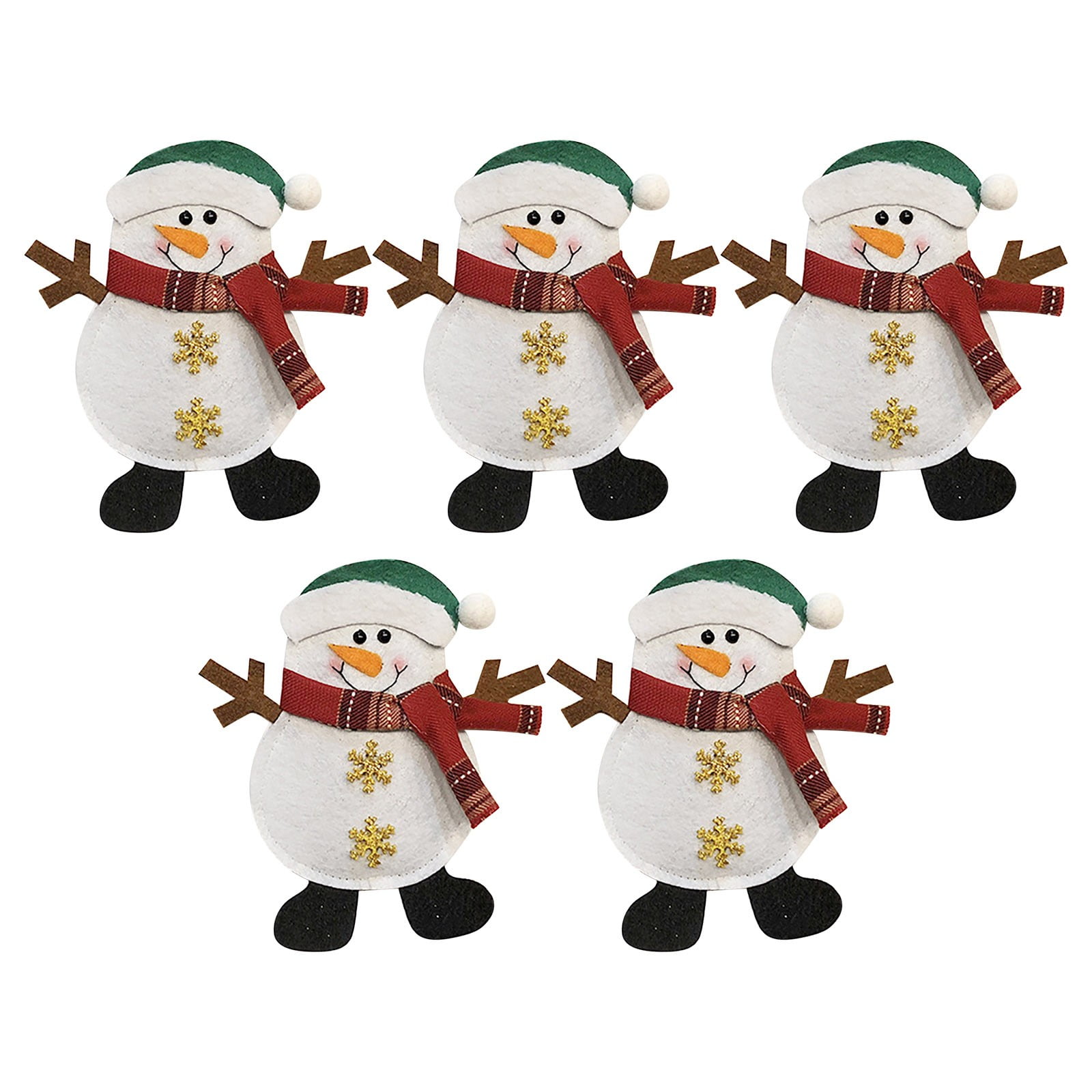 witspace 5 Pieces Snowman Centerpieces Winter Theme Table Decorations ...