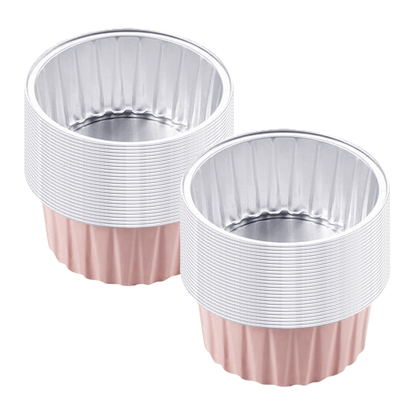 witspace 50PCS Round Aluminum Foil Tin Cups, Disposable Aluminum Cups ...