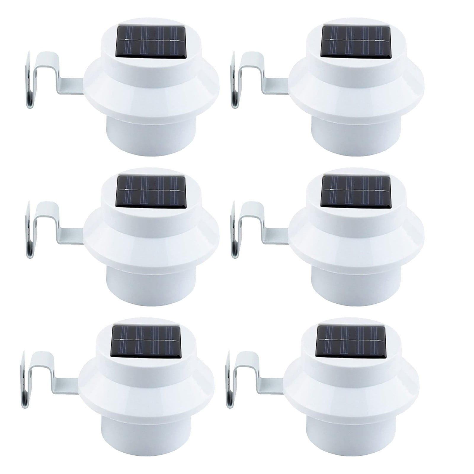 witspace 6pcs Solar Powered Gutter Lights Outdoor Decorative Waterproof ...