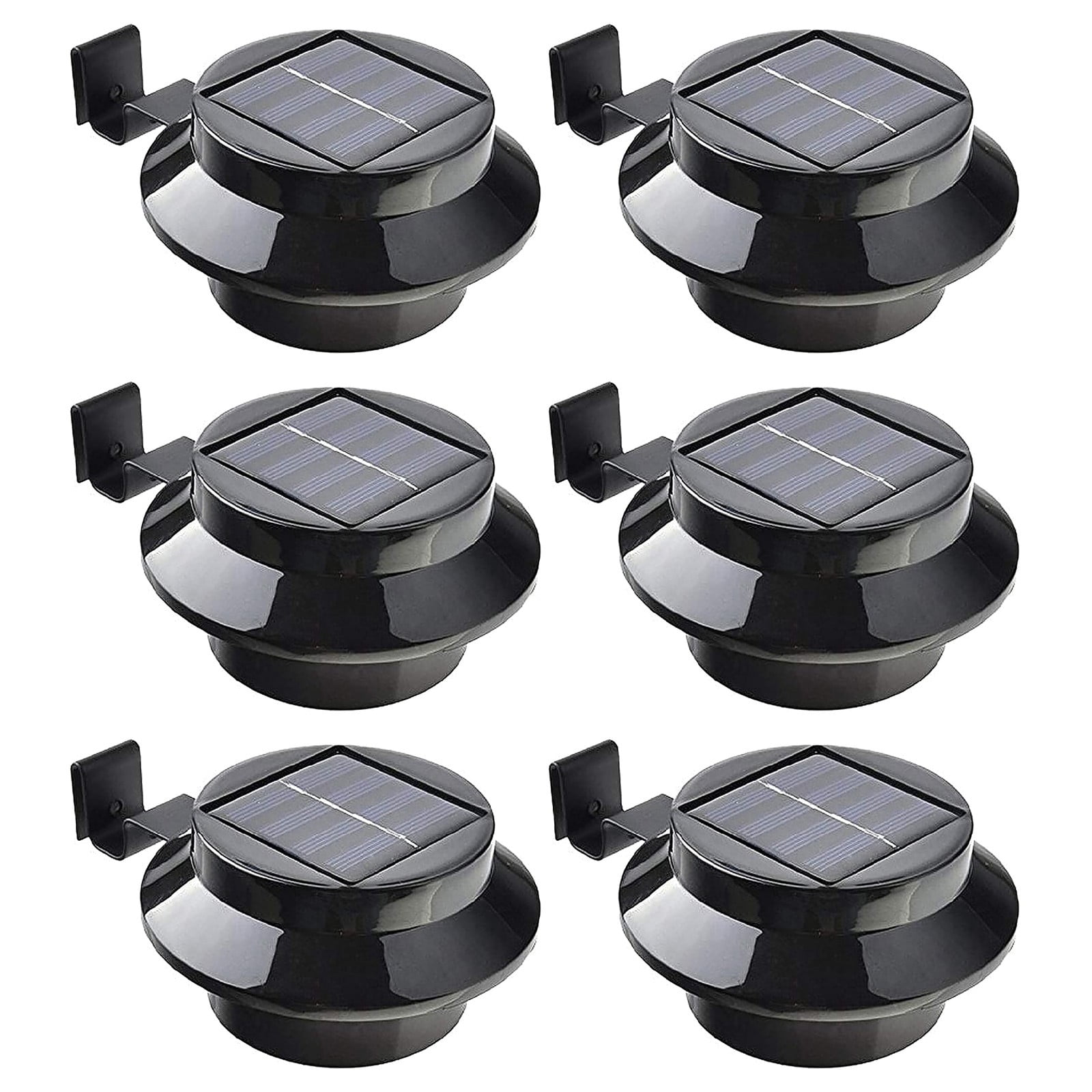 witspace 6pcs Solar Powered Gutter Lights Outdoor Decorative Waterproof ...
