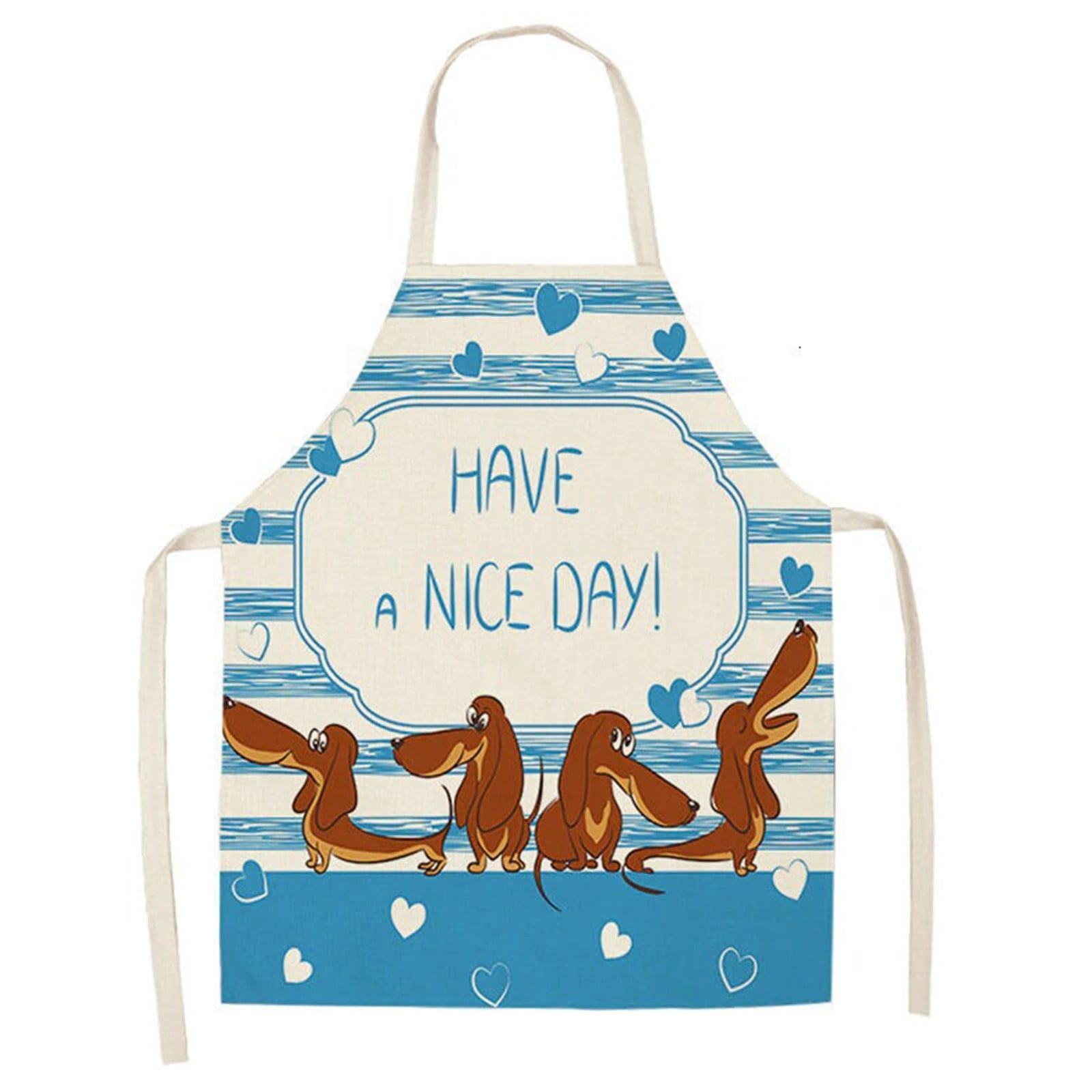 witspace Adult Cotton and Linen Apron, Animal Series Printed Aprons ...