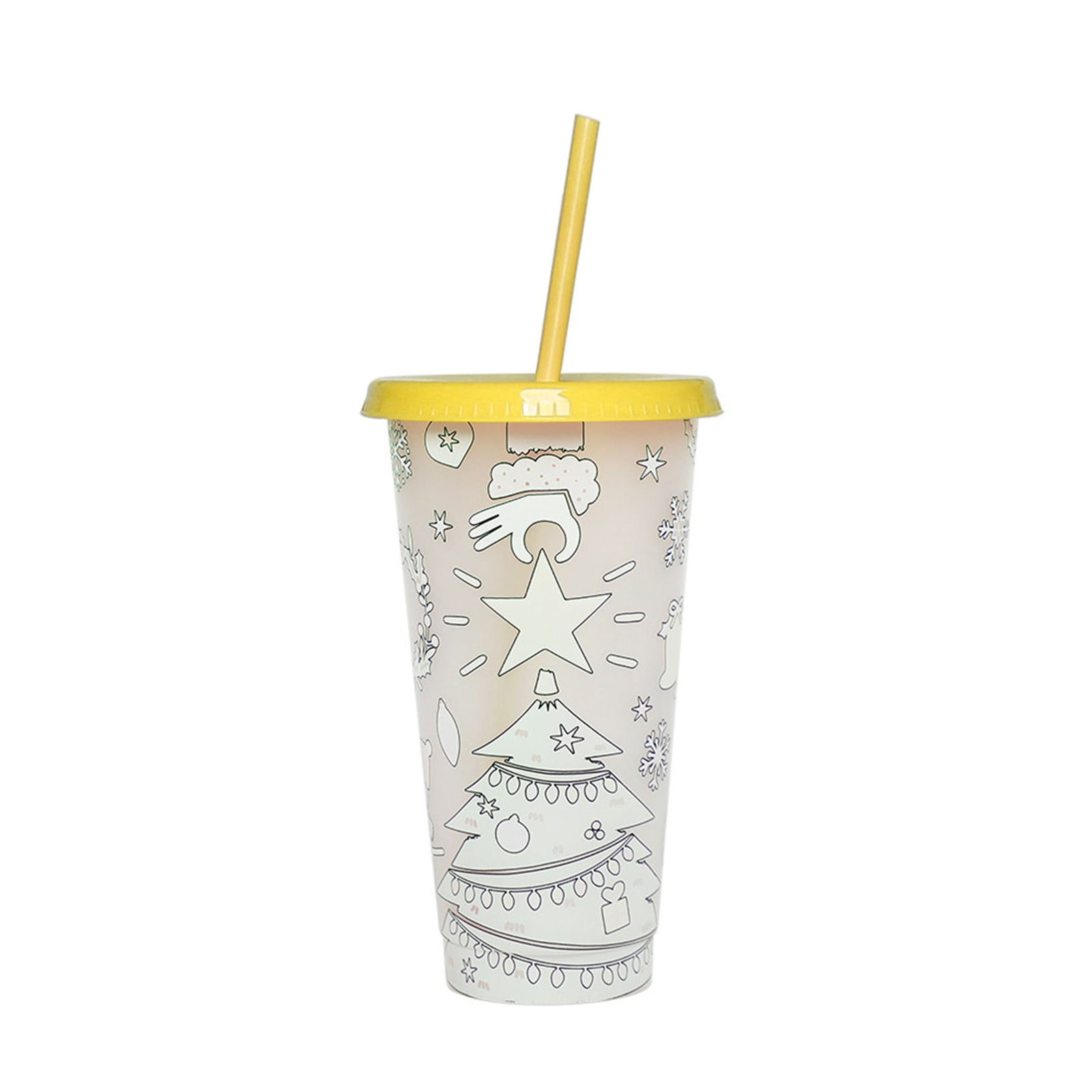 witspace Christmas Color Changing Cups, Plastic Cups Reusable Tumbler ...