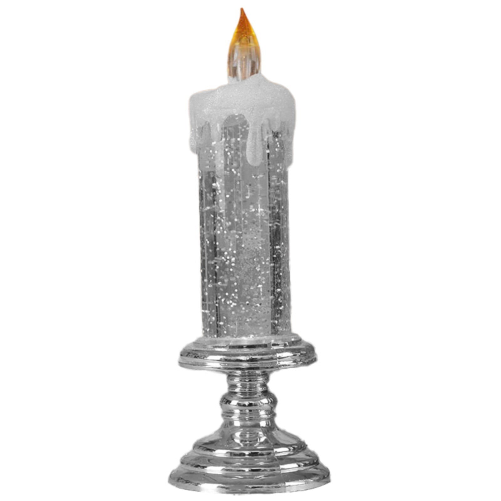 witspace Christmas Flameless Candles LED Flameless Glitter Candle LED ...