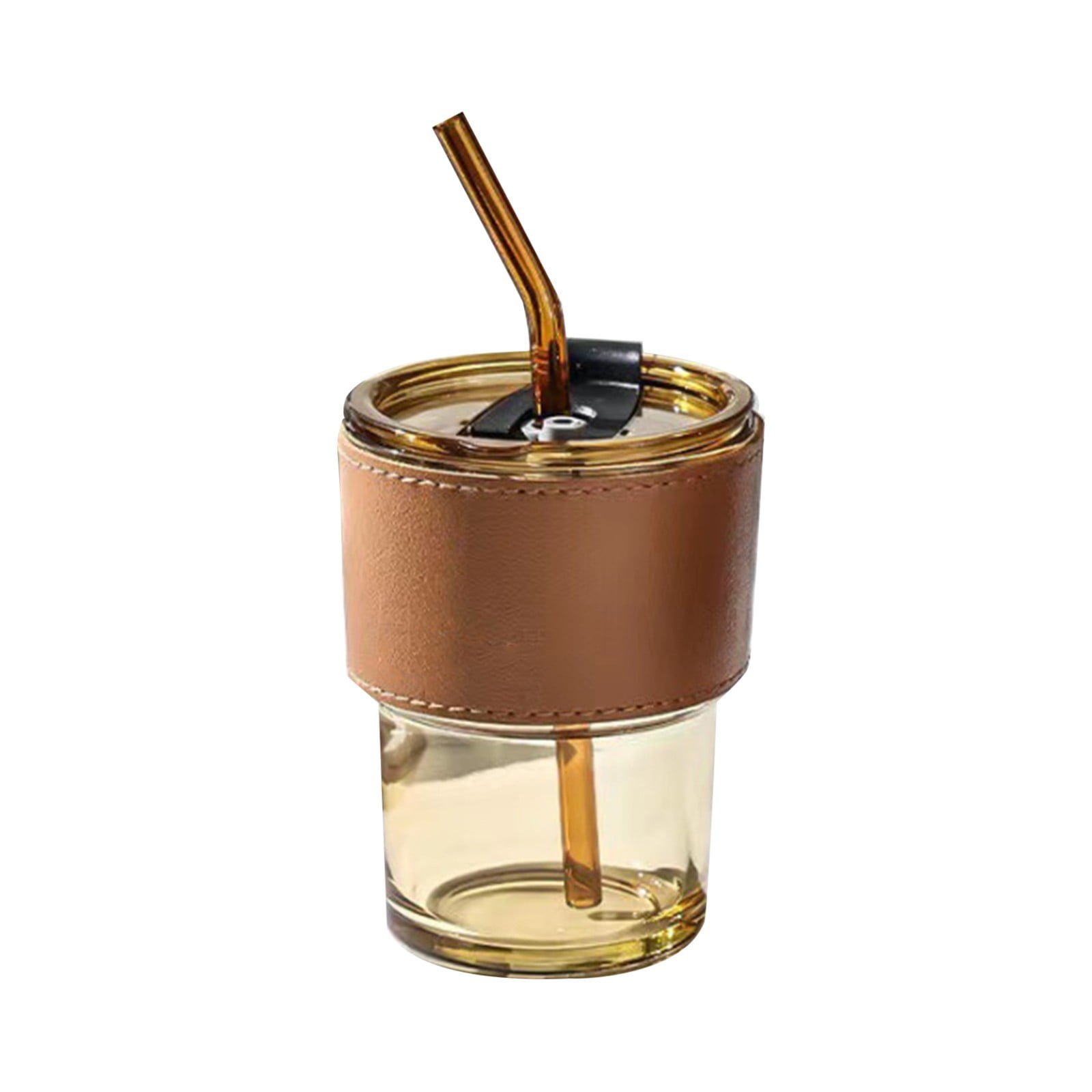 witspace Clear Double Wall Glass Coffee Tumbler, to Go Glass Travel Mug ...
