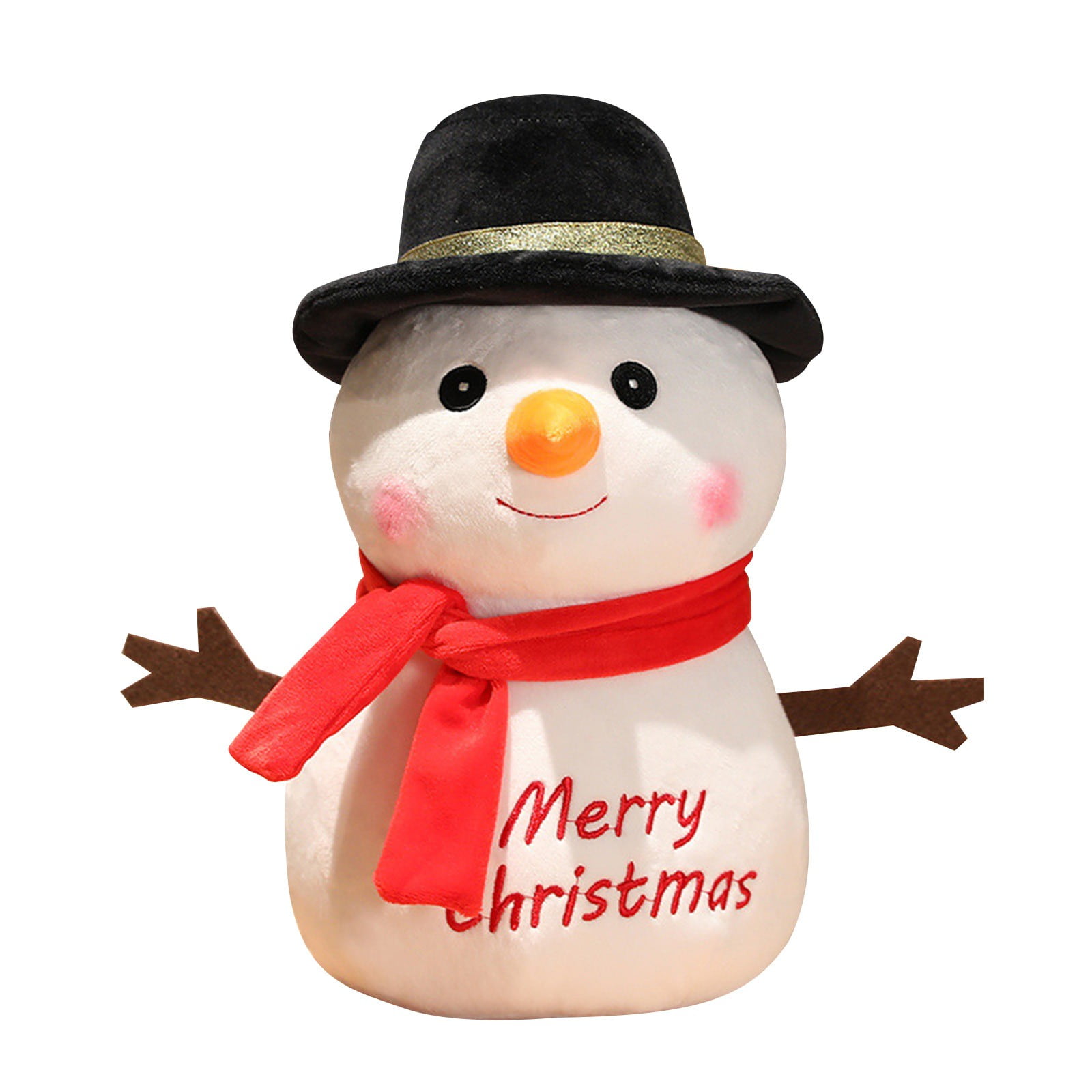 witspace Cute Plush Snowman Stuffed Animal With Hat And Scarf Snowman ...