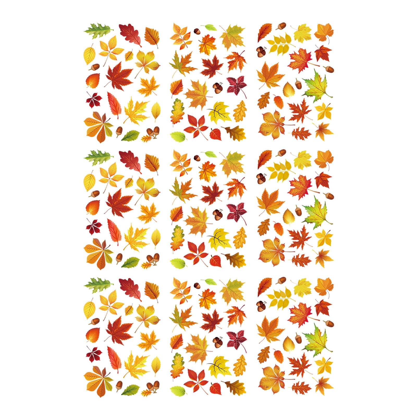 witspace Fall Window Clings - 9 Pcs Autumn Maple Leaf Window Clings for ...