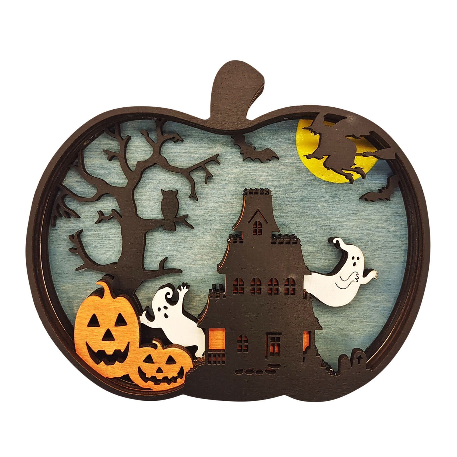 witspace Halloween Decorations, Halloween Wooden Table Sign,Light Up ...