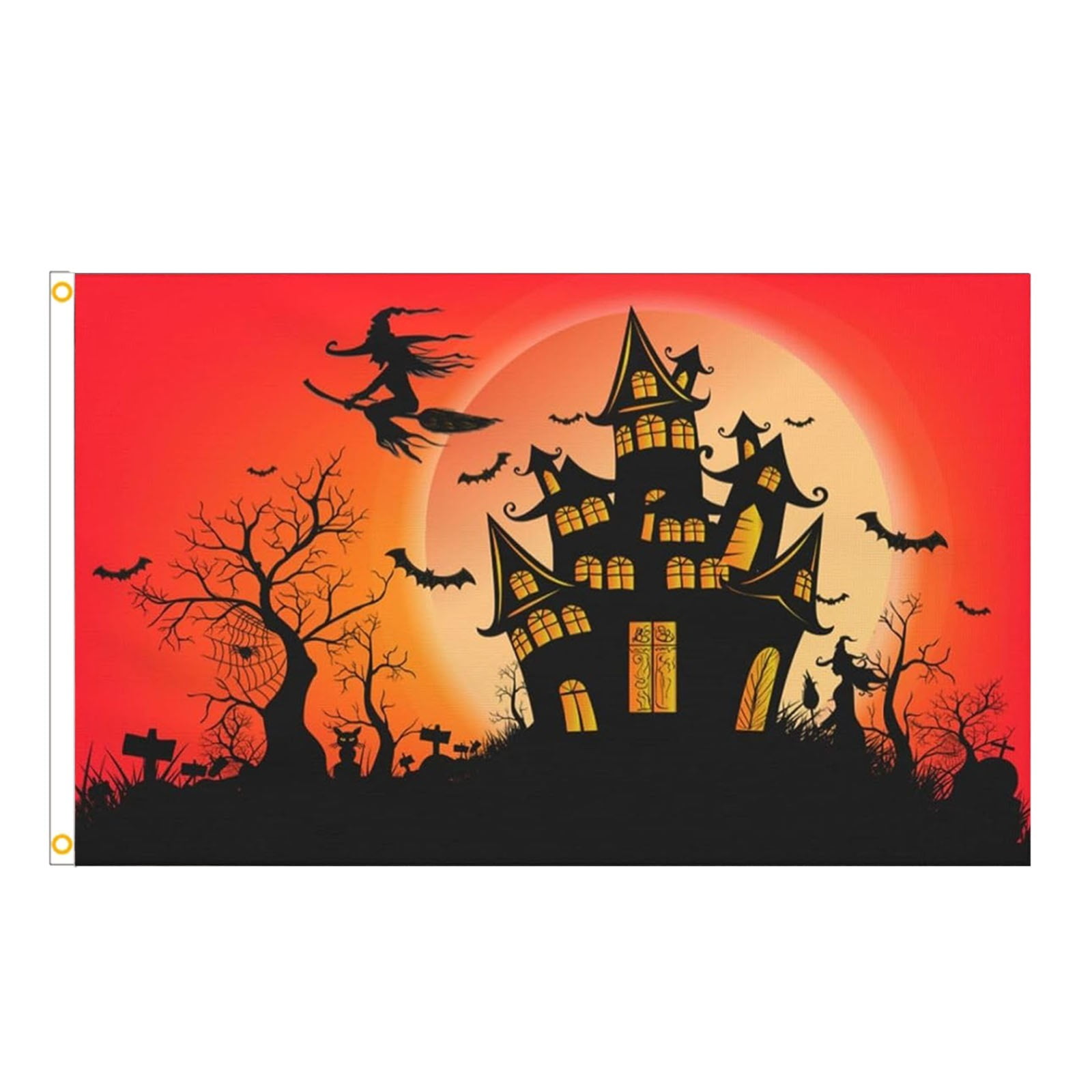 witspace Halloween Decorations, Stripes Halloween Flag 3x5 FT Large ...