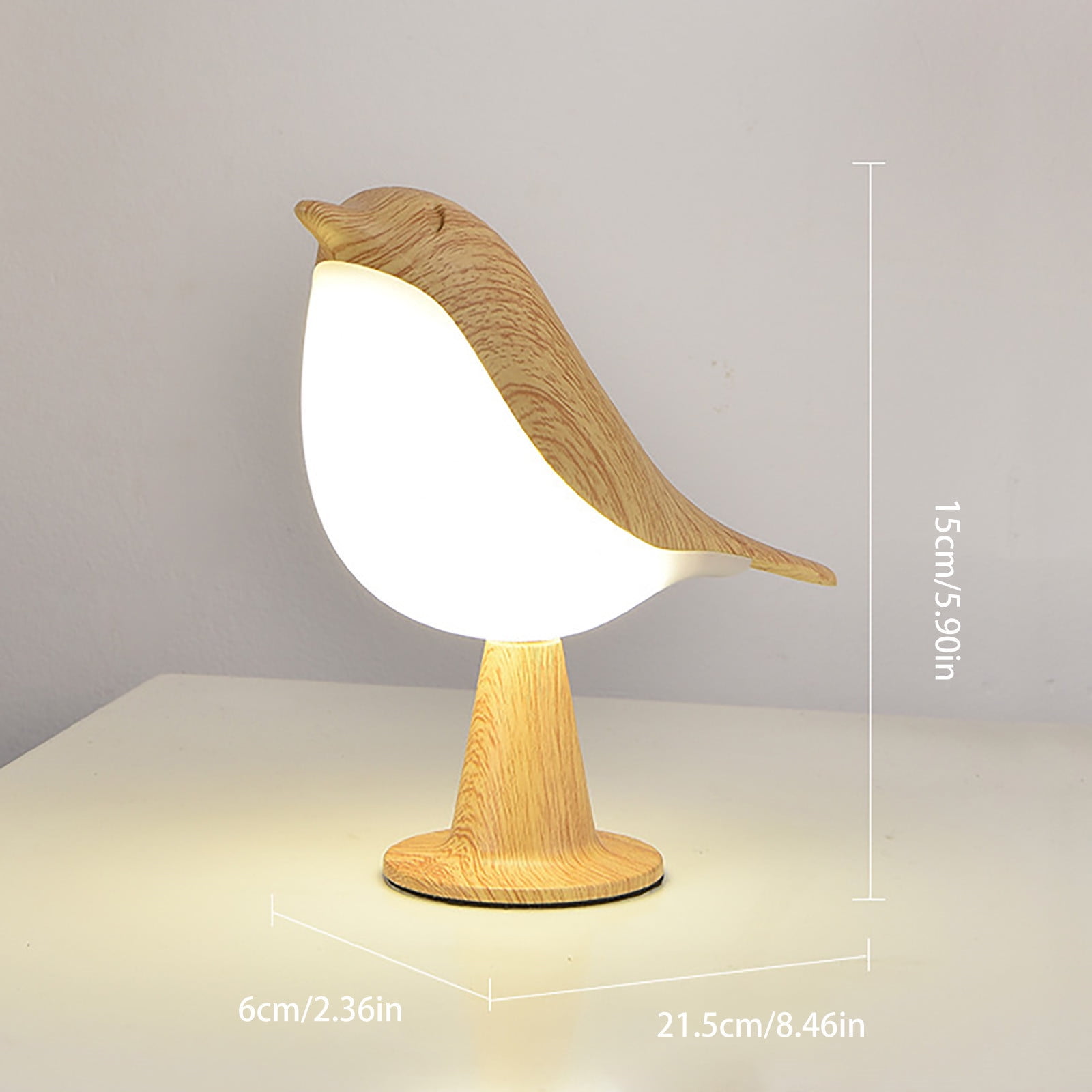witspace LED Night Light, Bird Shaped Bedside Lamp Table Lamp Wireless ...