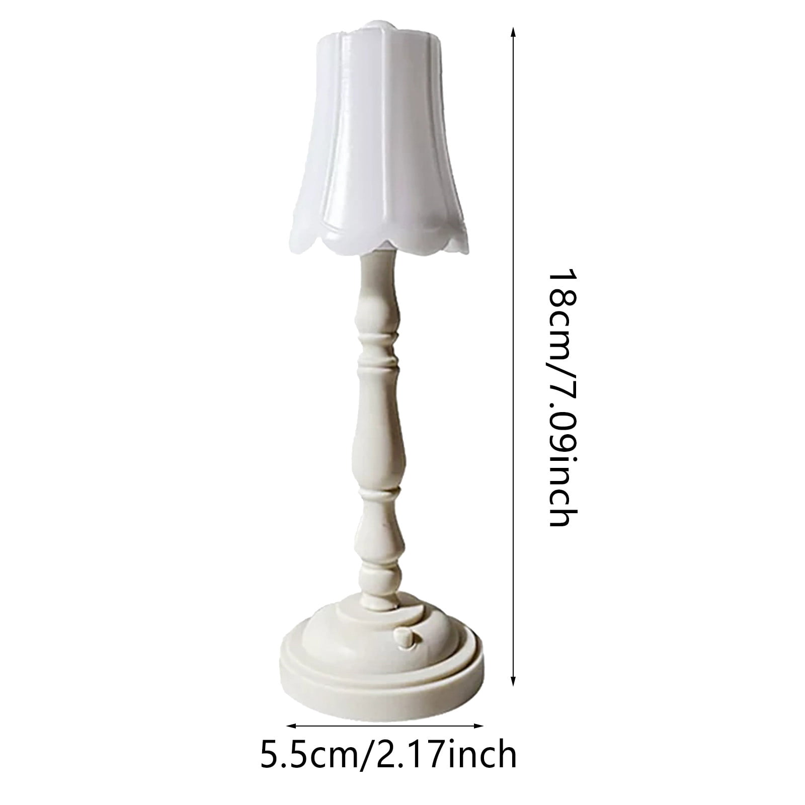 witspace LED Table Lamp Battery Operated Bedside Lamp Eye Nightstand ...