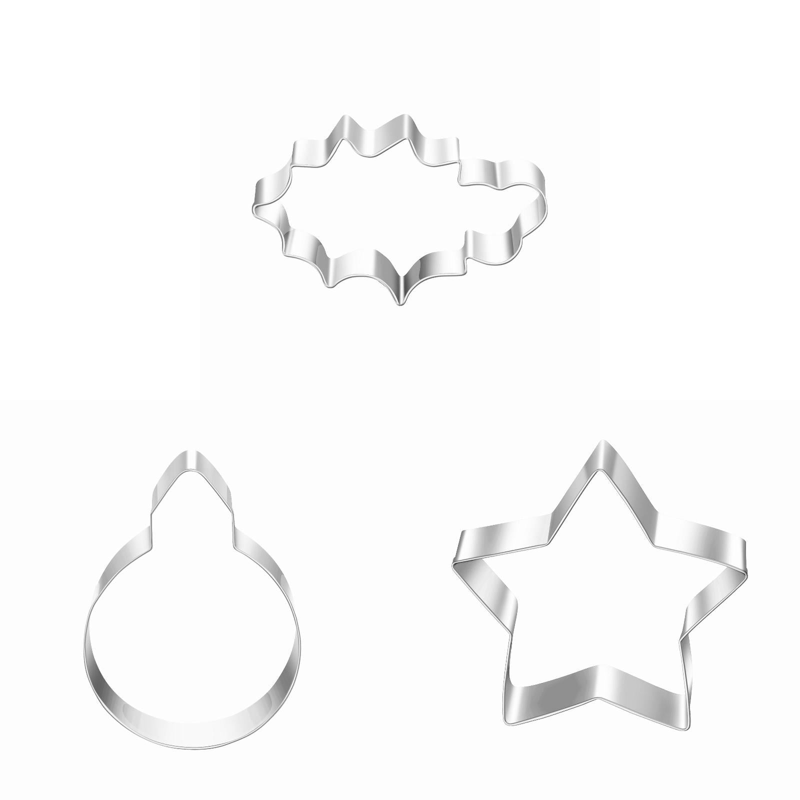 witspace Large Christmas Cookie Cutters, 4" Holiday Cookie Cutters ...