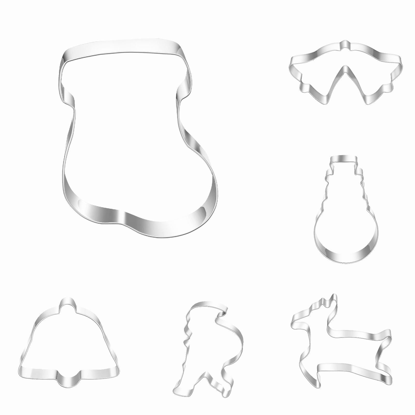 witspace Large Christmas Cookie Cutters, 4" Holiday Cookie Cutters ...