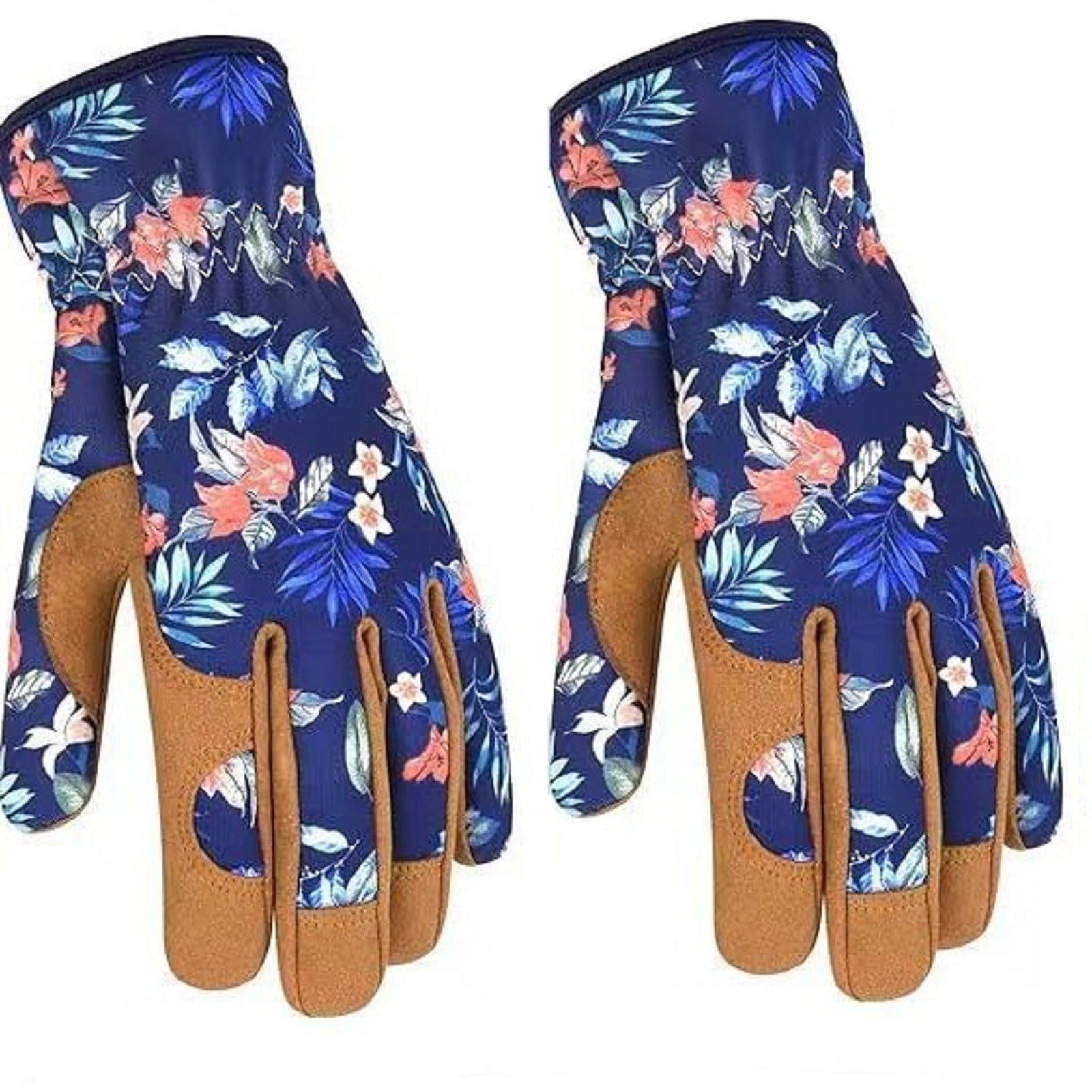 witspace Leather Tough Cowhide Work Gardening Gloves for Women Thorn Proof, Working Gloves for ...