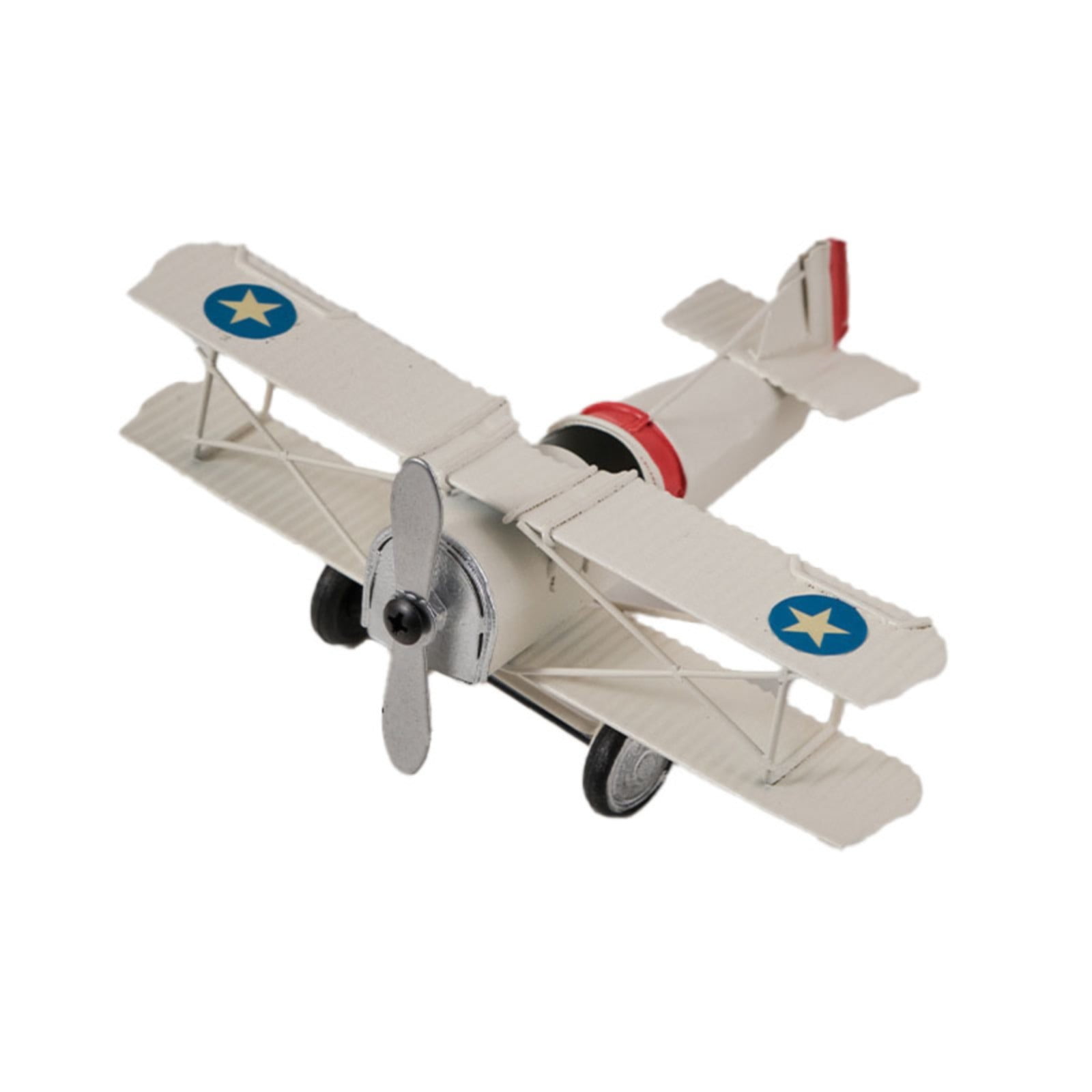 witspace Metal Airplane Decorations Hanging Iron Biplane Vintage ...