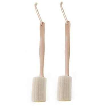 Loofah Stick, Loofah Sponge Back Scrubber, Wooden Long Handle Bath ...