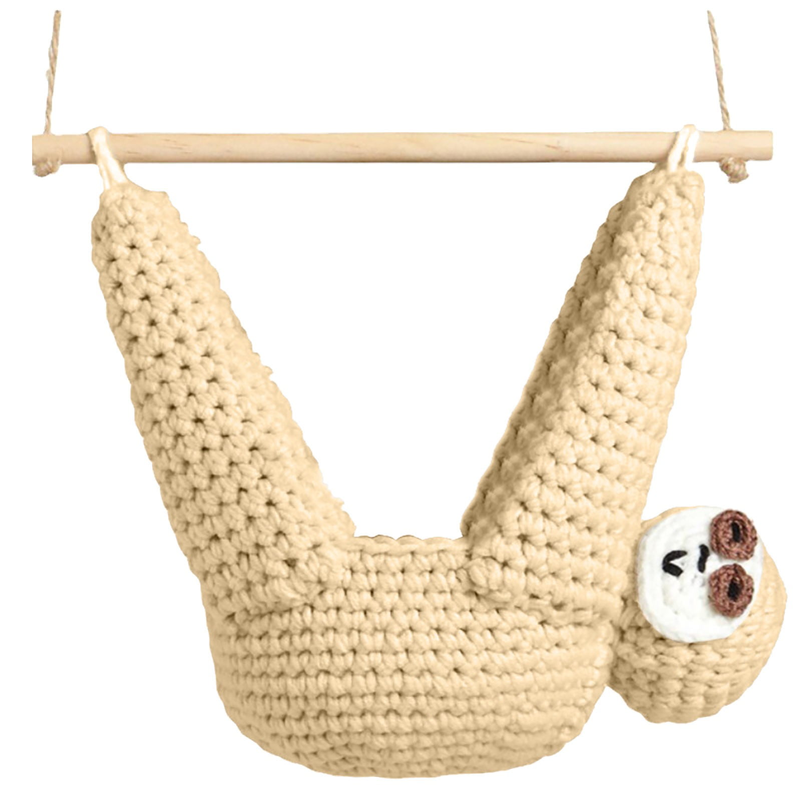 witspace Plant Hanger Crochet Sloth Hanging Planter Animal Wall Plant ...