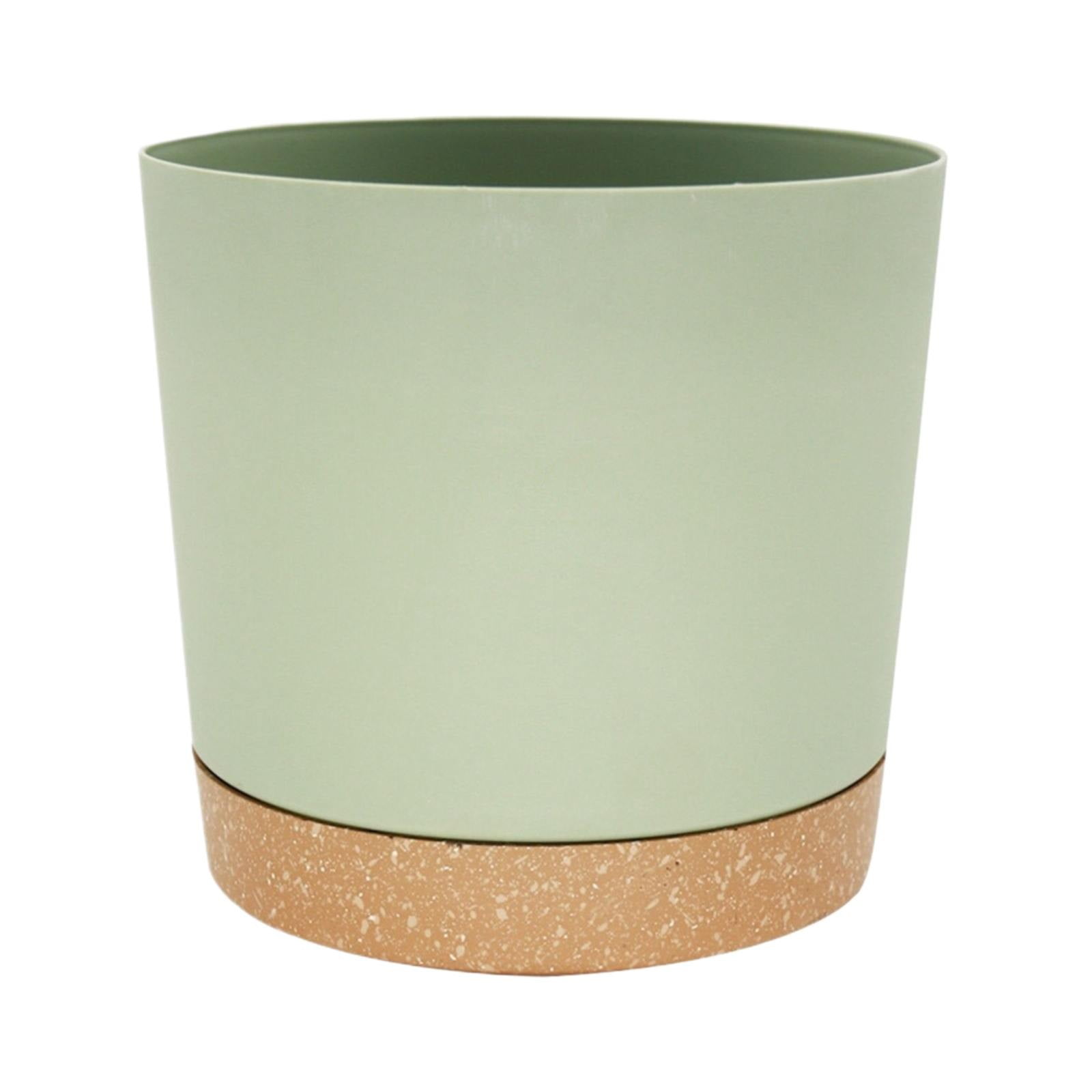 witspace Plastic Flower Pots with Holes and Saucers Modern for Indoor ...