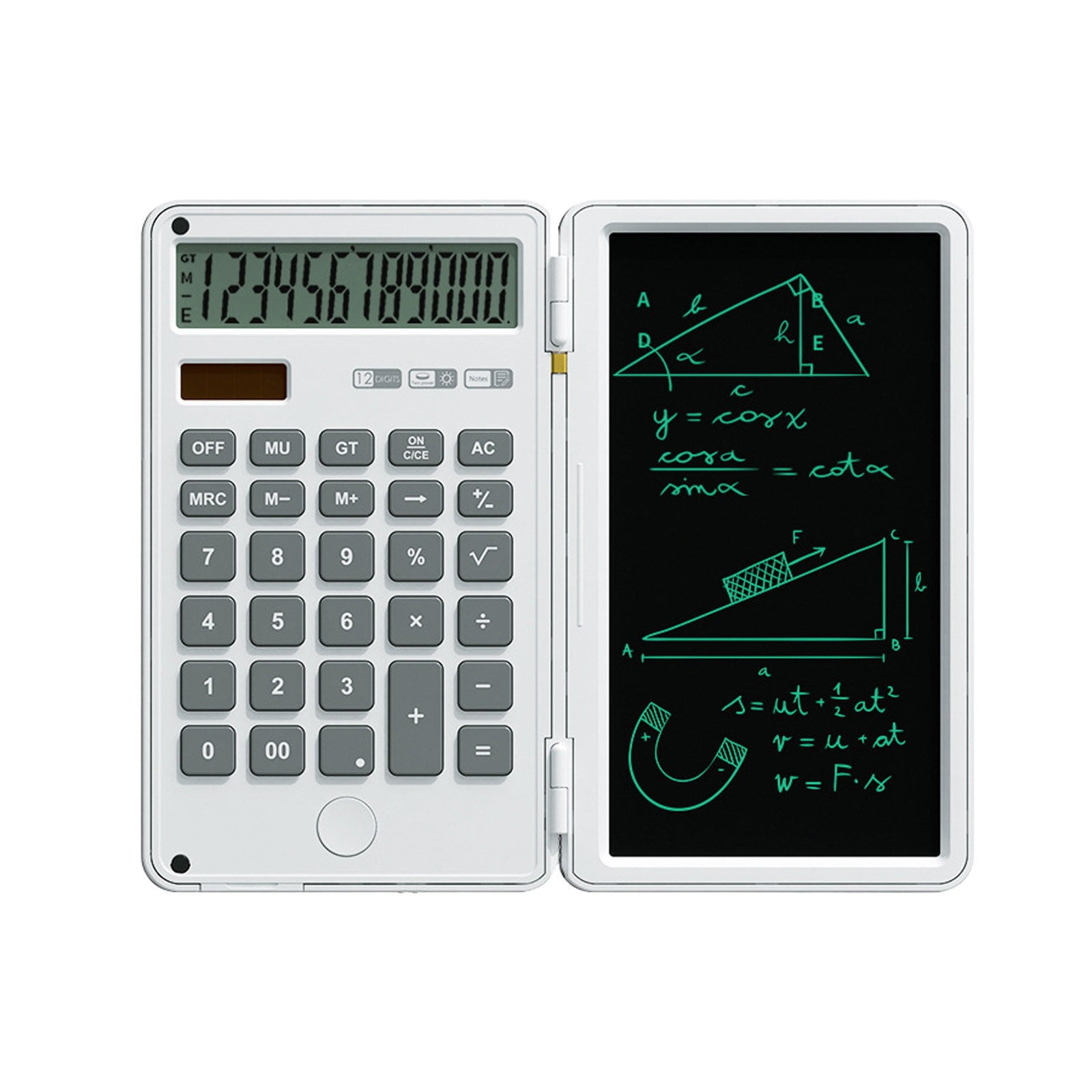 witspace Scientific Calculator with Writing Tablet, Foldable 2-Line ...
