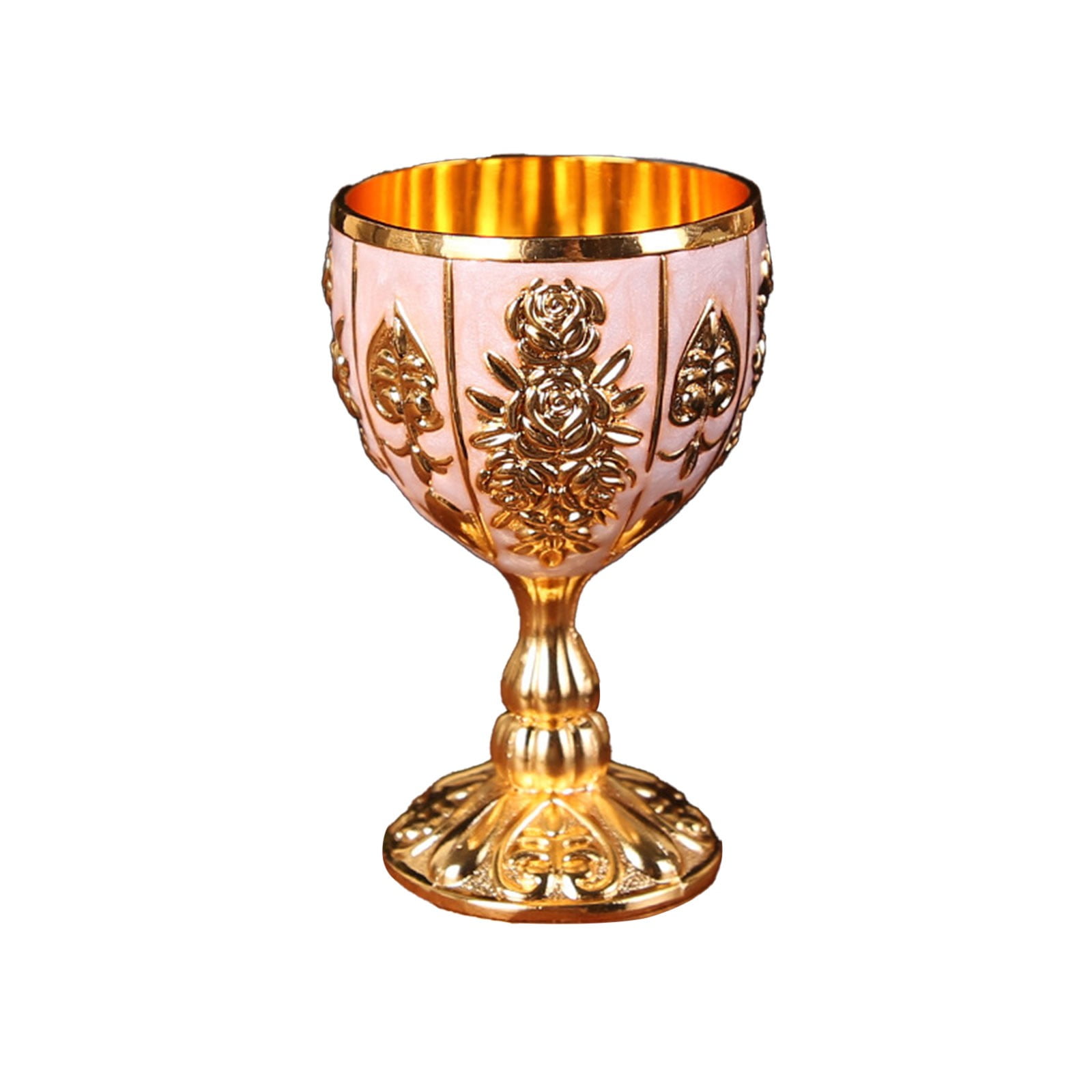 witspace Shot Glasses, Mini Gold Goblet Vintage Metal Embossed Wine Cup ...