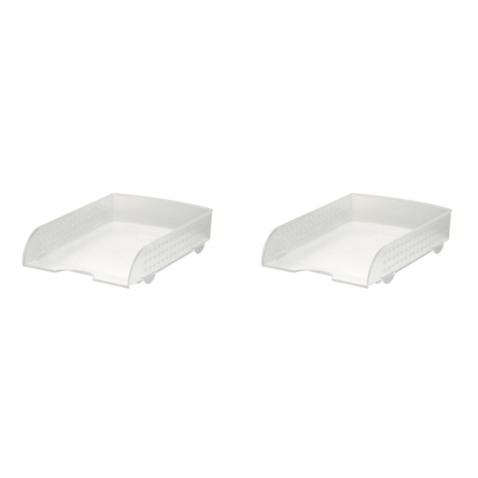 witspace Stackable Paper Trays Rectangular Plastic Desk Tray Holder ...