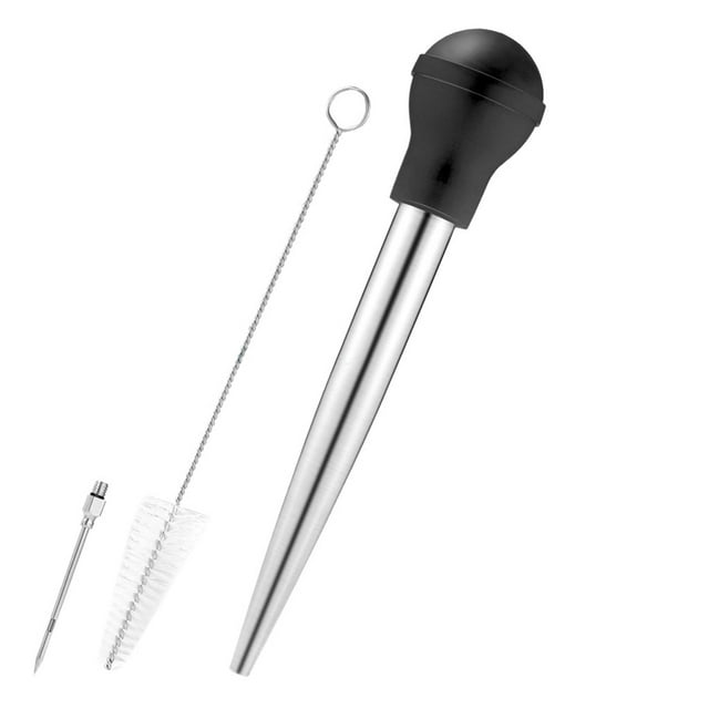 witspace Stainless steel Turkey Baster Syringe for Home Baking and ...