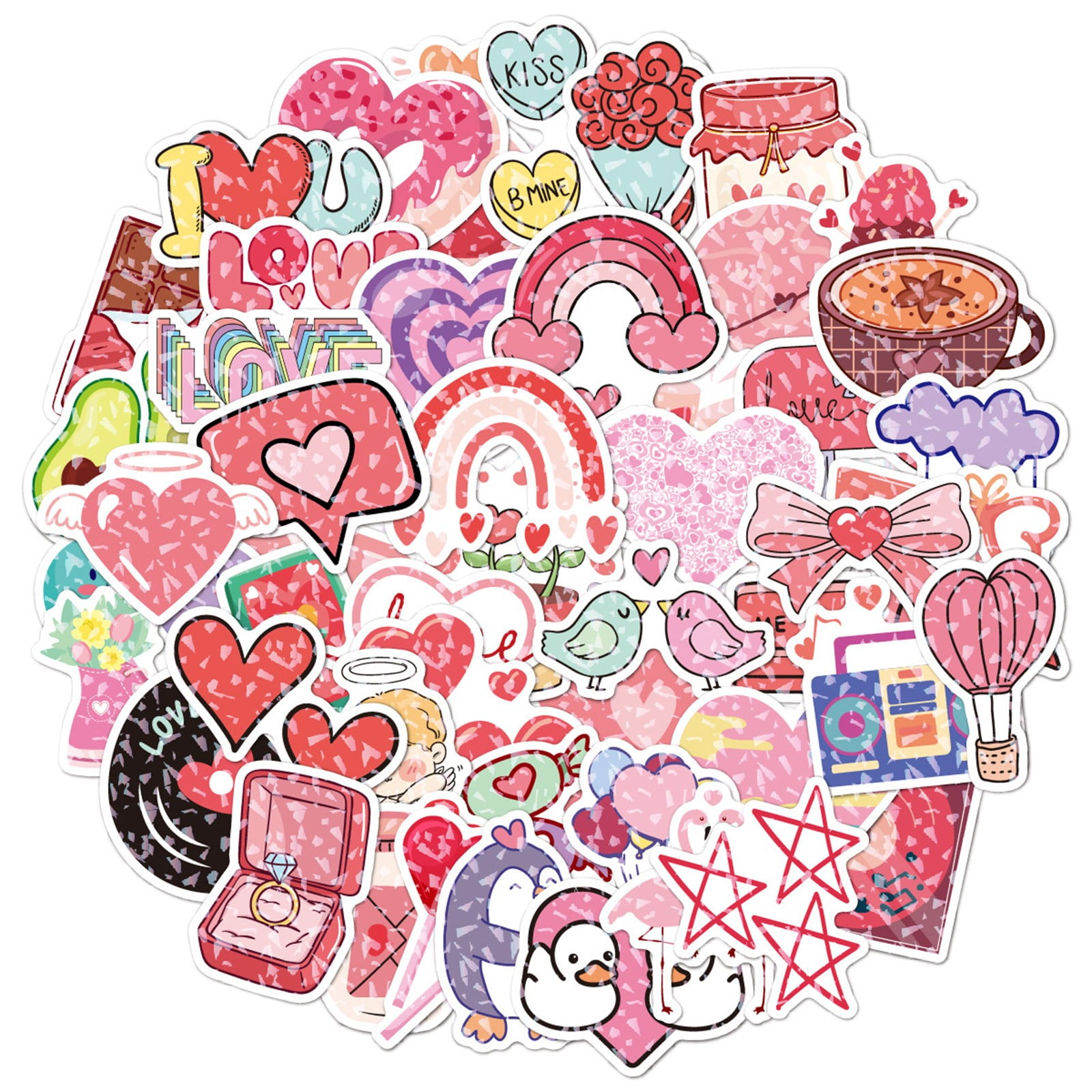 witspace Stickers, Valentine's Day Stickers 100 Cup Phone Case Diy ...