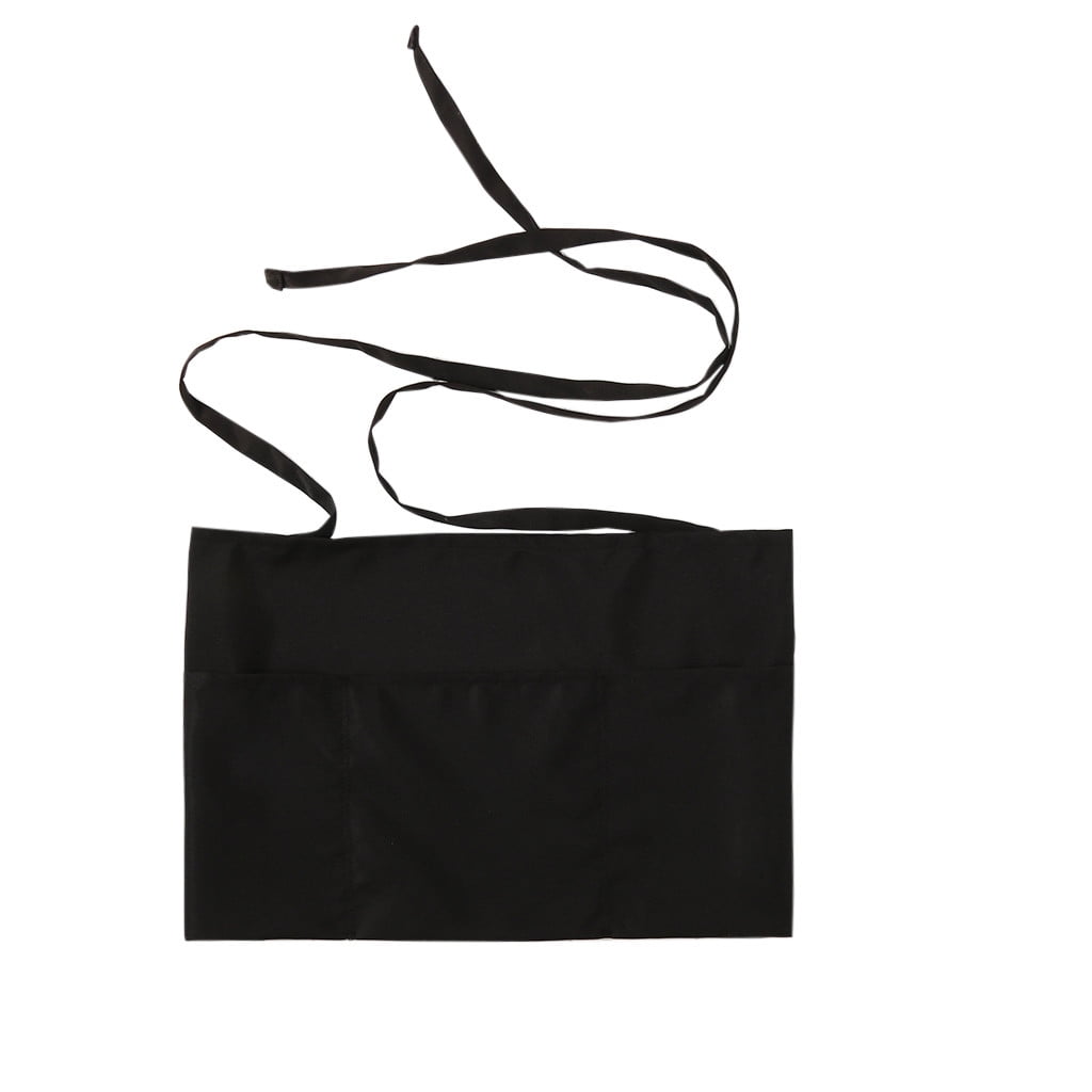 witspace Unisex Waitress Apron - Half Waist Aprons with 3 Pockets for ...