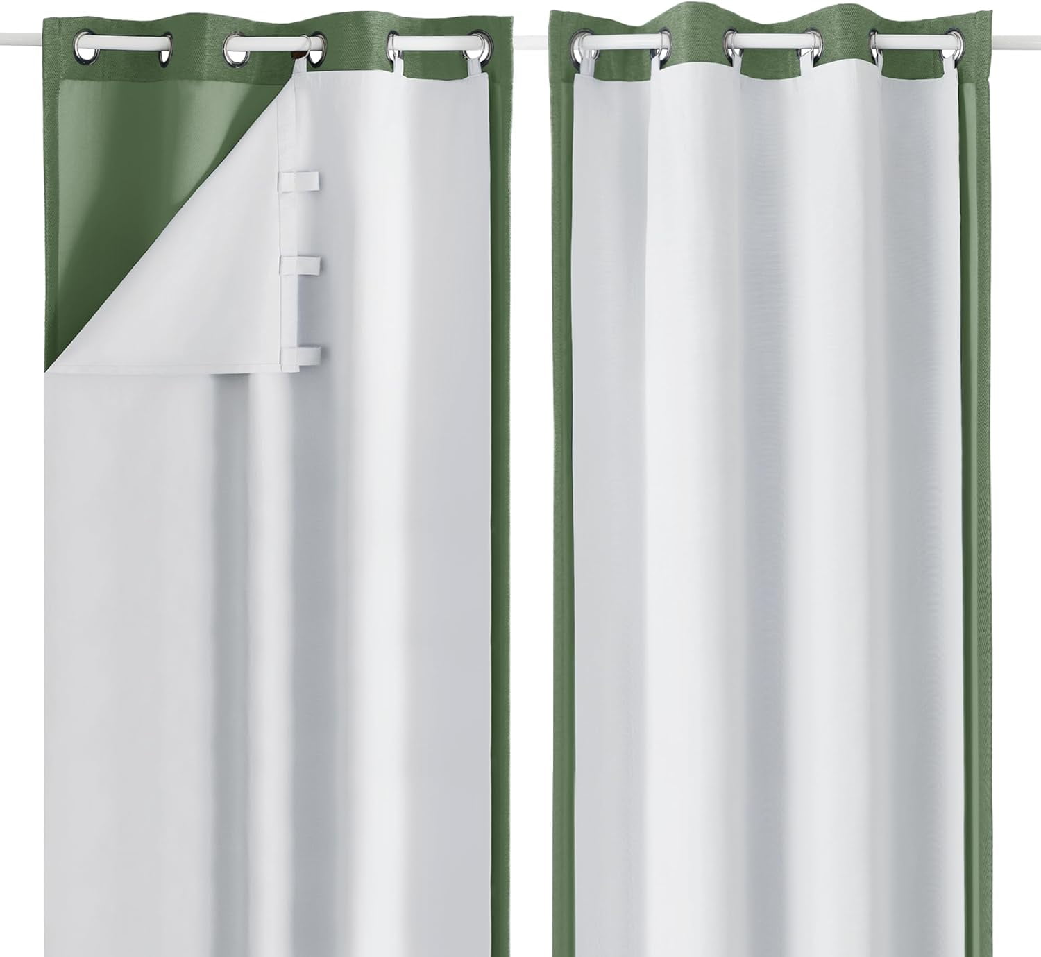 wmqydxg 2 Panels 100% Blackout Curtain Liners for 63 Inch Curtains Each ...