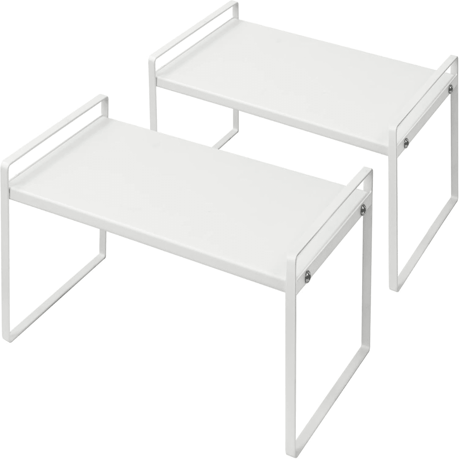 wmqydxg 2Pack Cabinet Shelves Stackable Organizer Rack Riser for ...