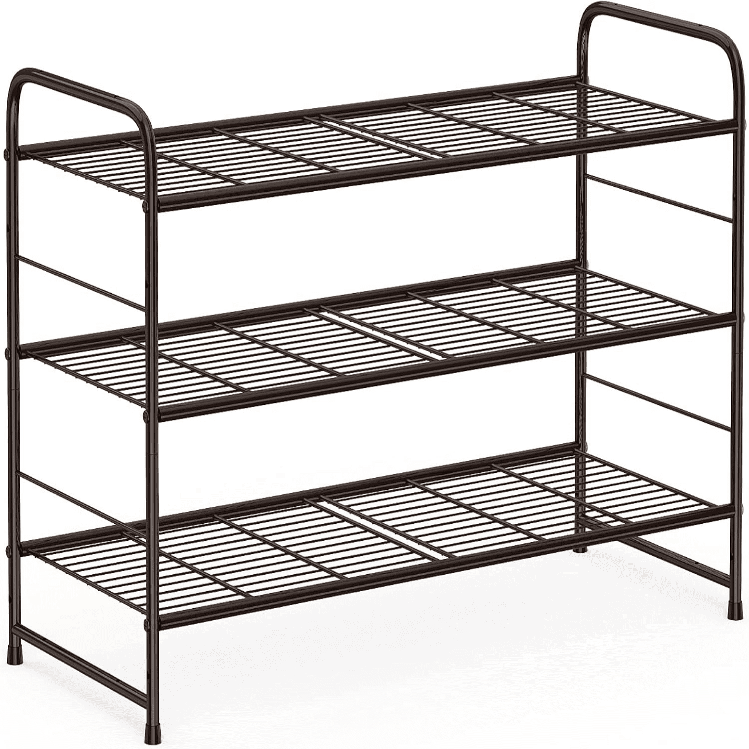 dzyasd 4 Tier Shoe Rack Stackable and Adjustable Multi-Function Wire ...