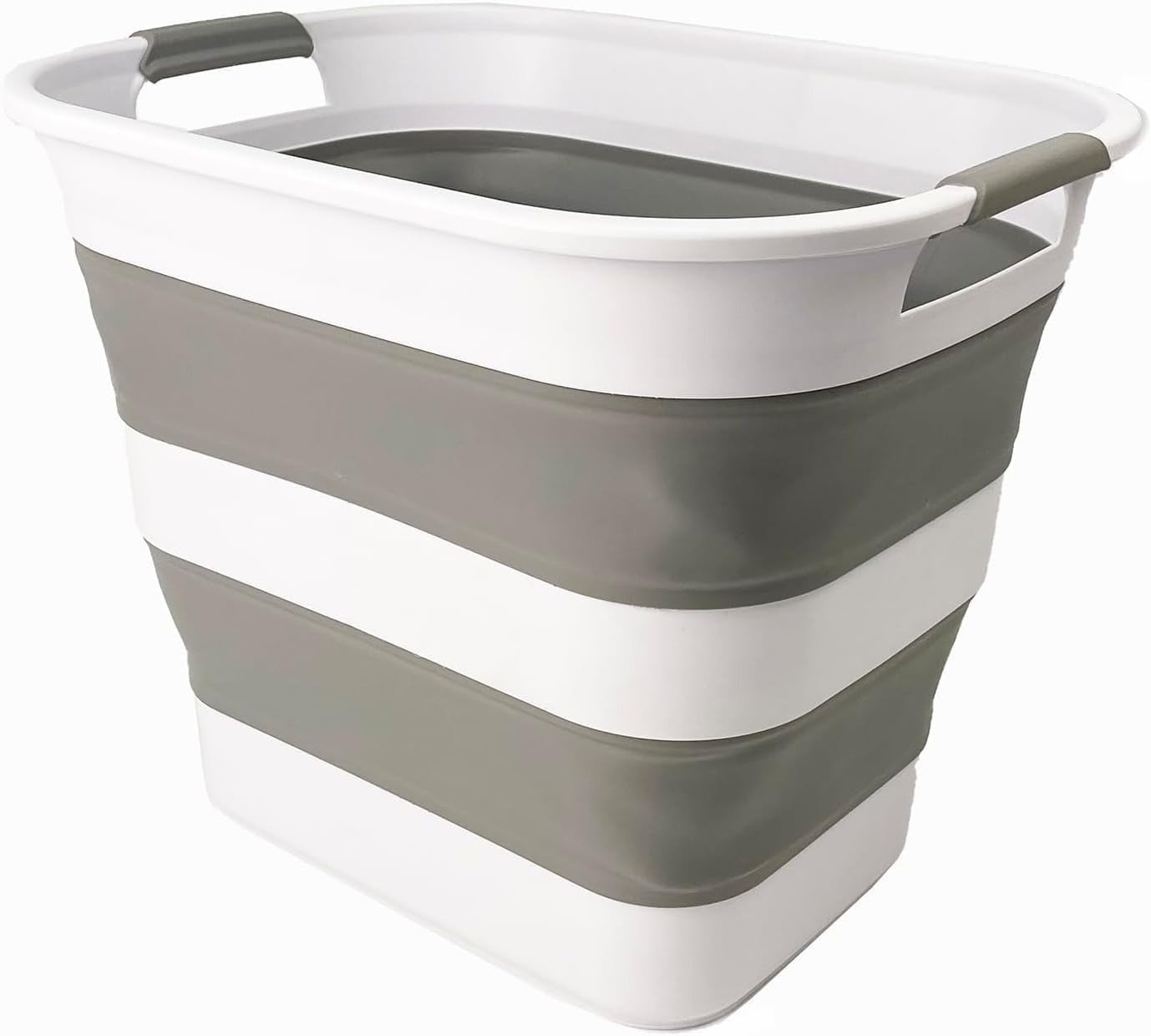 wmqydxg 40L (10.5 Gallon) Collapsible Plastic Laundry Basket - Foldable Pop Up Storage Container ...