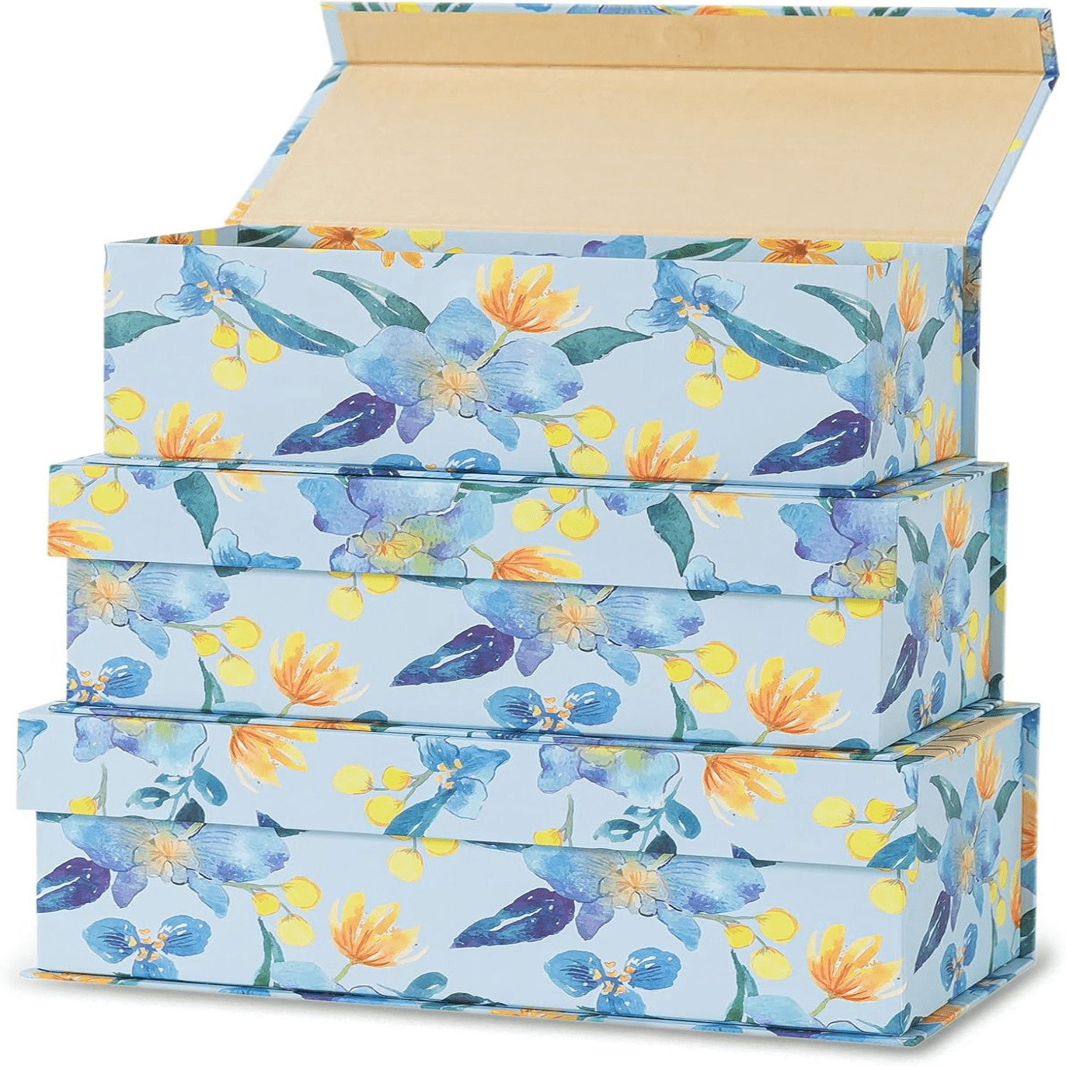 hltusyp Soul & Lane Watercolor Decorative Storage Boxes with Lids ...