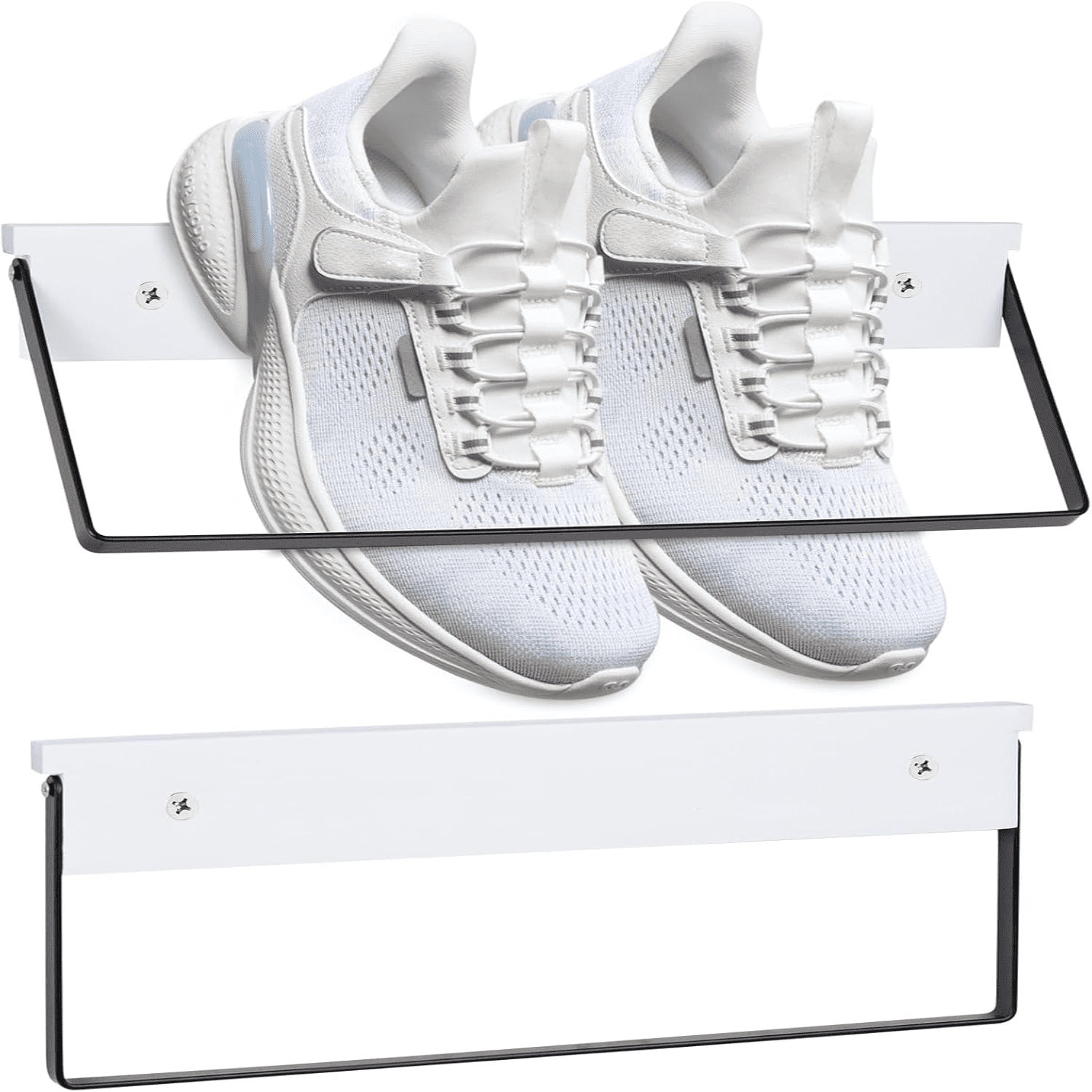 wmqydxg Wall Mounted Shoe Rack Wood Shoe Rack Hanging Shoe Storage ...