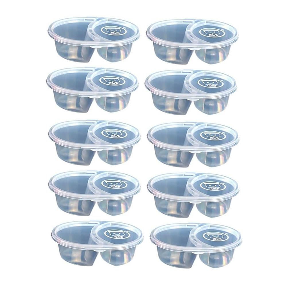wnpxqnt Double Compartment Condiment Container,Reusable Snack ...