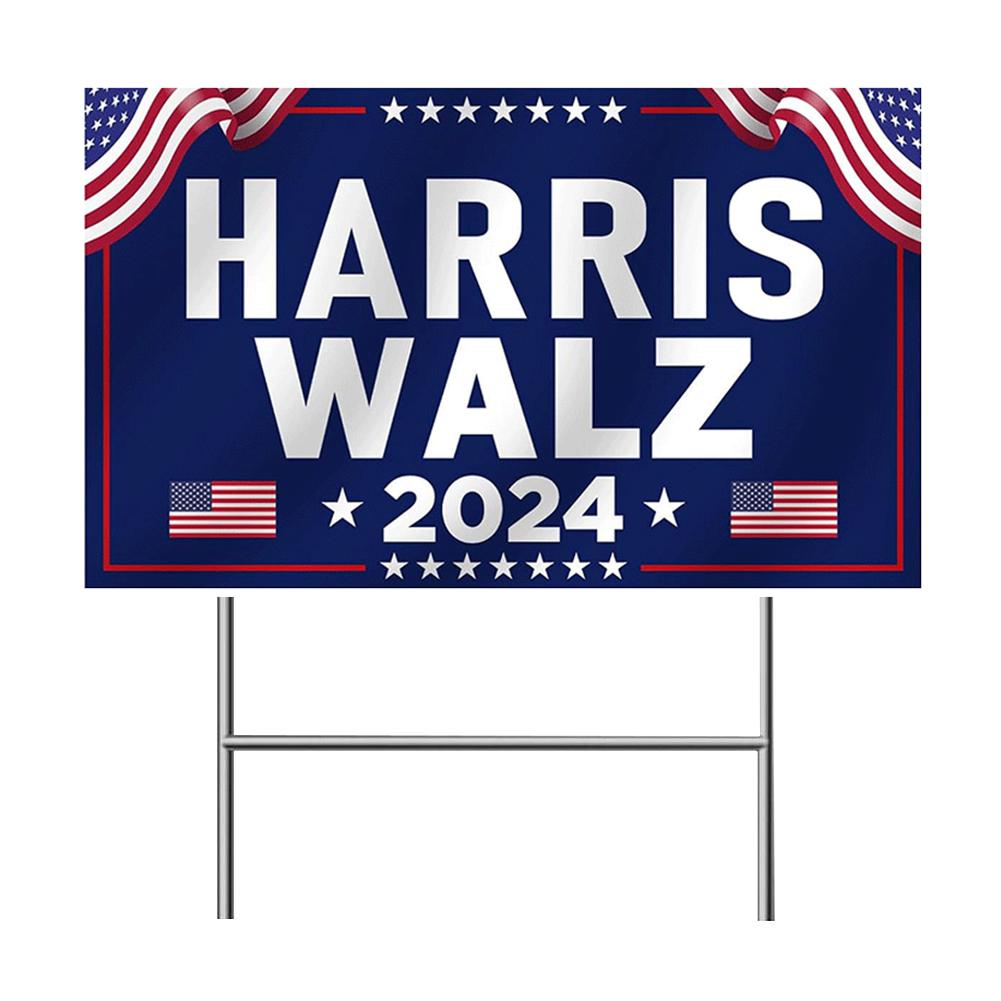wnpxqnt Harris Walz 2024 US Presidential Election Campaign Signboard ...