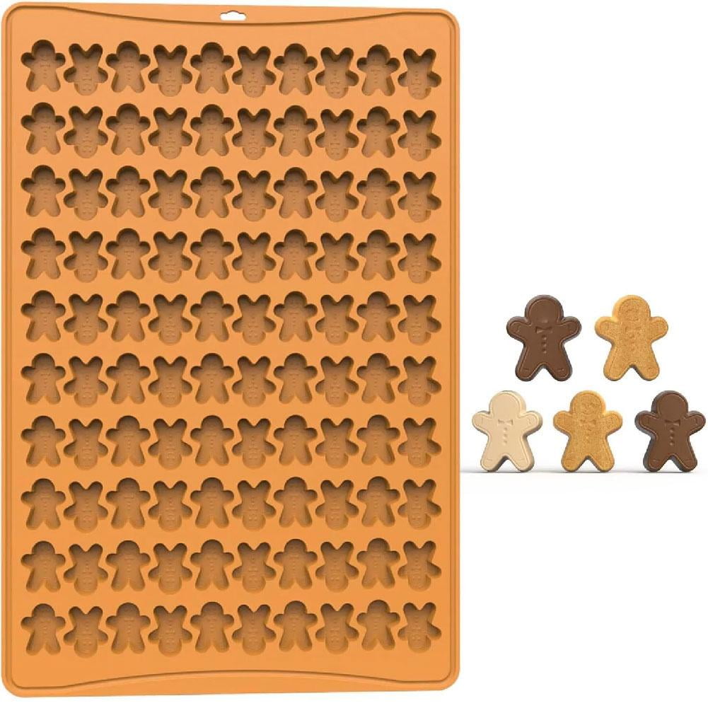 wnpxqnt Mini Christmas Mould, Silicone Gingerbread Man Moulds, 100 ...