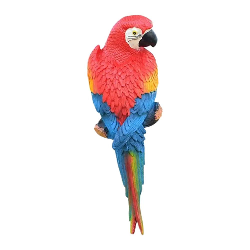 wnpxqnt Resin Parrot, Wall Mounted Simulation Parrot Bird Sculpture ...