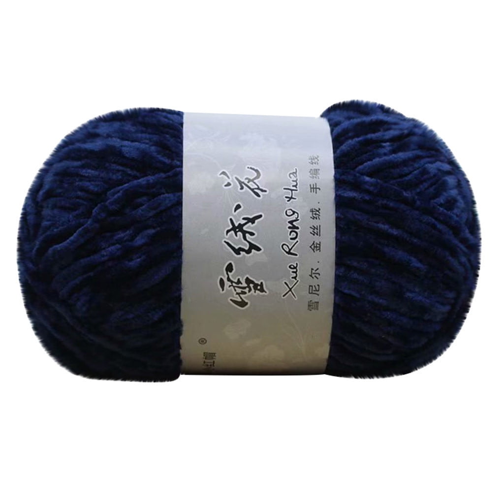 wofedyo Yarn For Crocheting Gold Velvet Chenille Medium Thick Wool ...