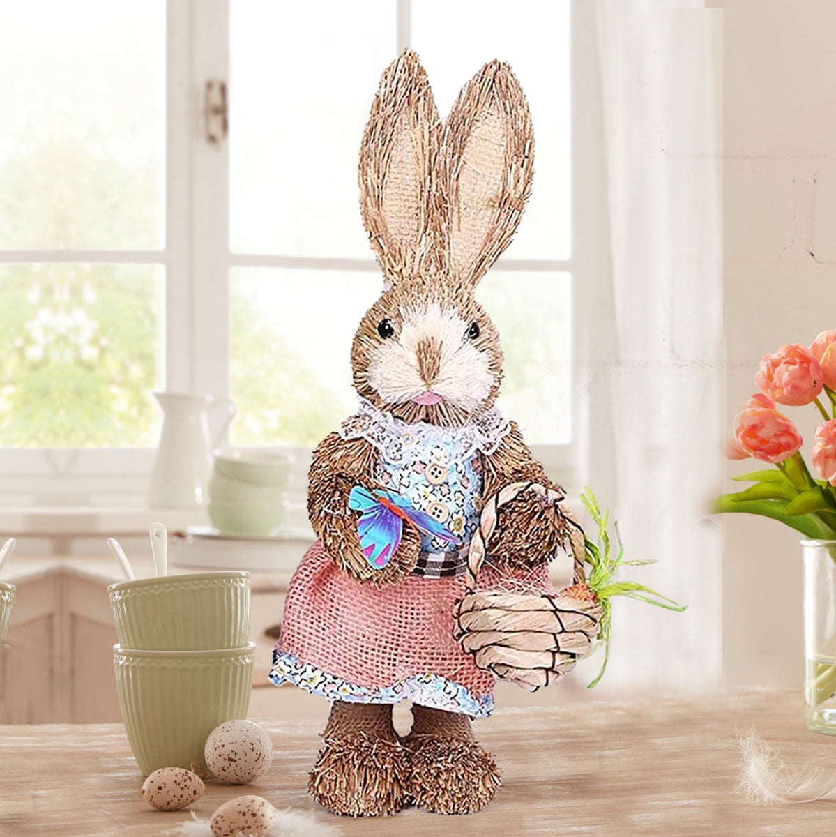 wofedyo easter decorations easter rabbit puccinia bunny decoration home ...